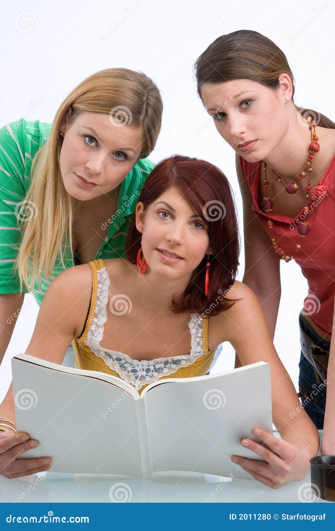 Three learning students stock photo. Image of friendship - 2011280