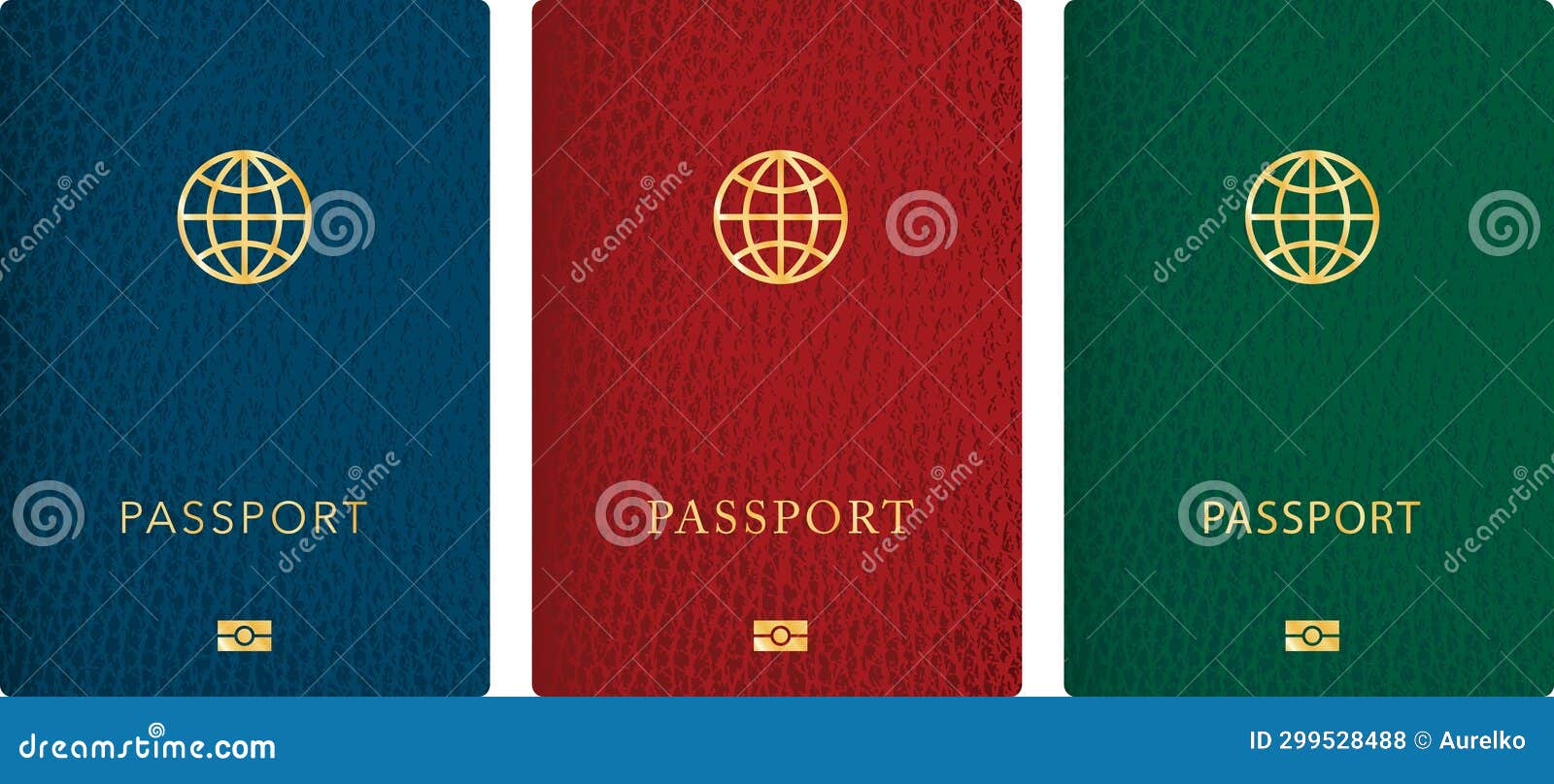 Three leather pass stock vector. Illustration of england - 299528488