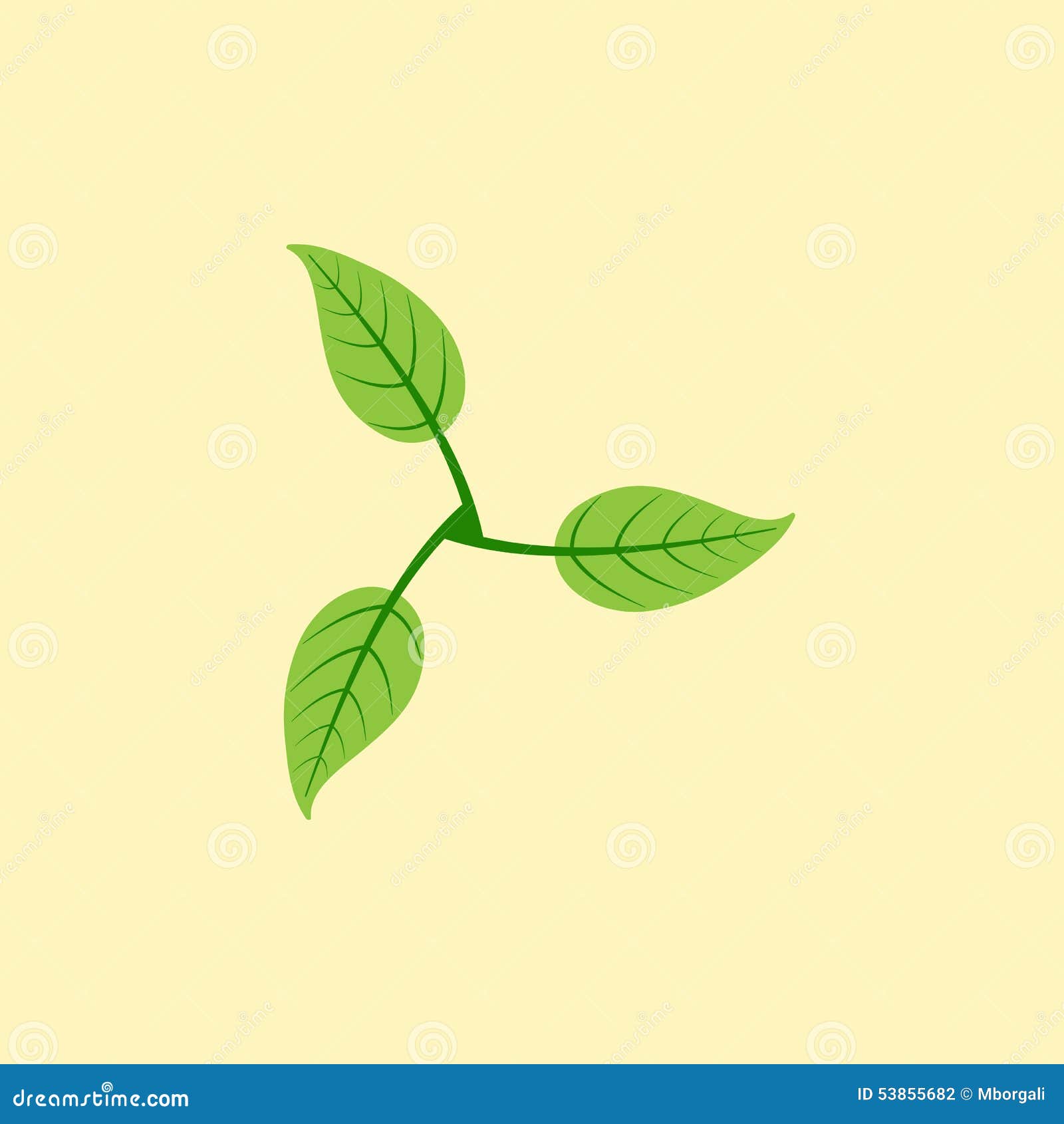 Three Leaves Logo Vector Illustration | CartoonDealer.com #53855682