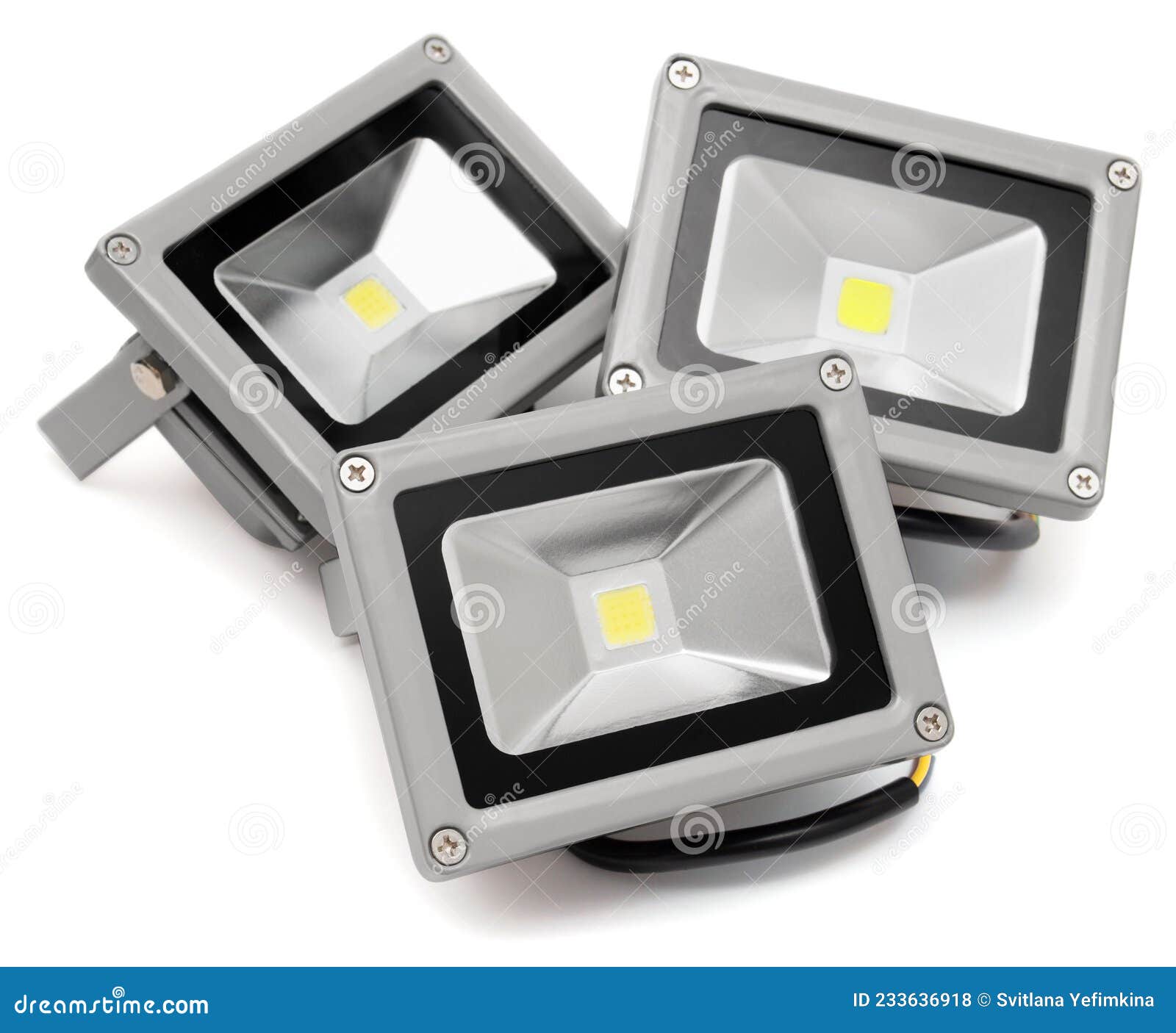Three led projector stock photo. Image of electronic - 233636918
