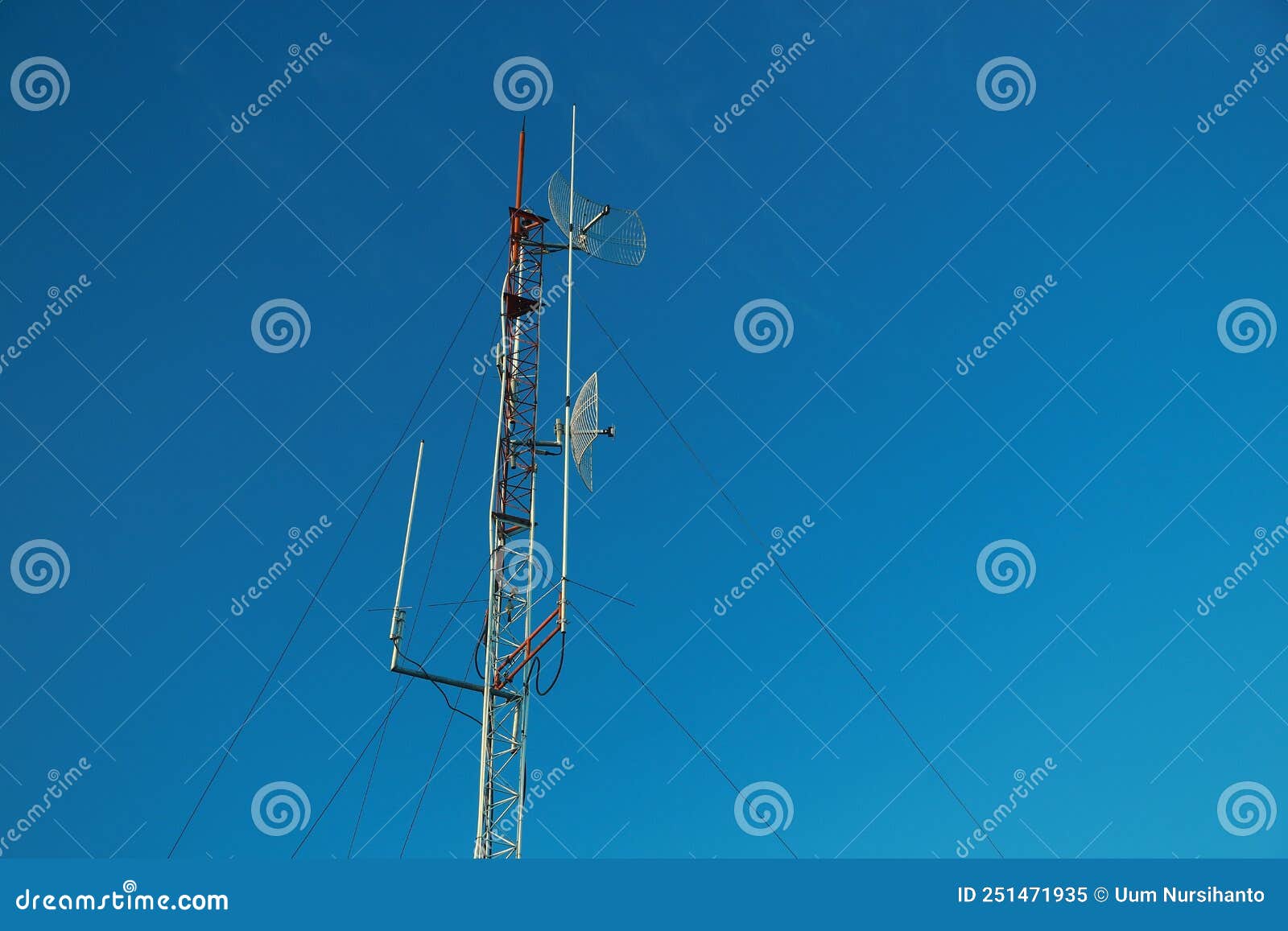 Three Legs Model Mast for Wifi Antenna Tower Stock Image - Image of ...