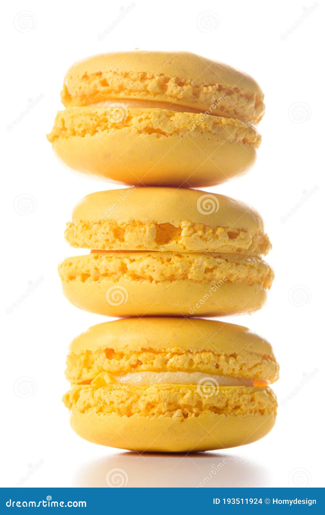 Three Macaroons Standing on Top of Each Other Stock Photo - Image of ...