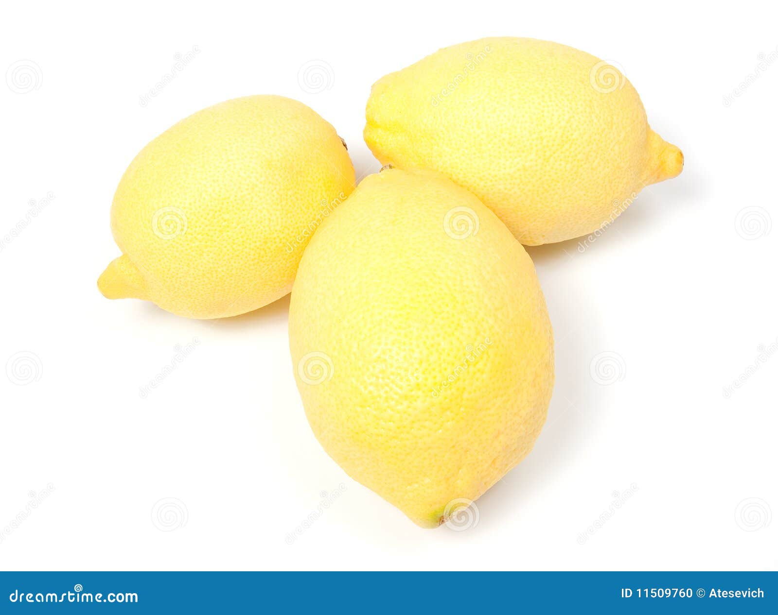 Three Lemons, Isolated on White Stock Photo - Image of organic, healthy ...