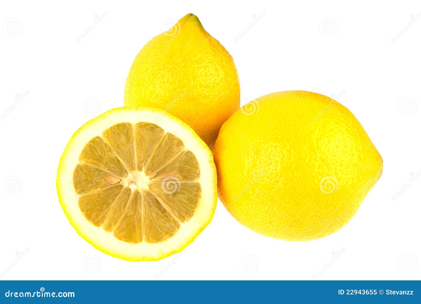 Three Lemons Isolated on White Stock Image - Image of lemons, food ...