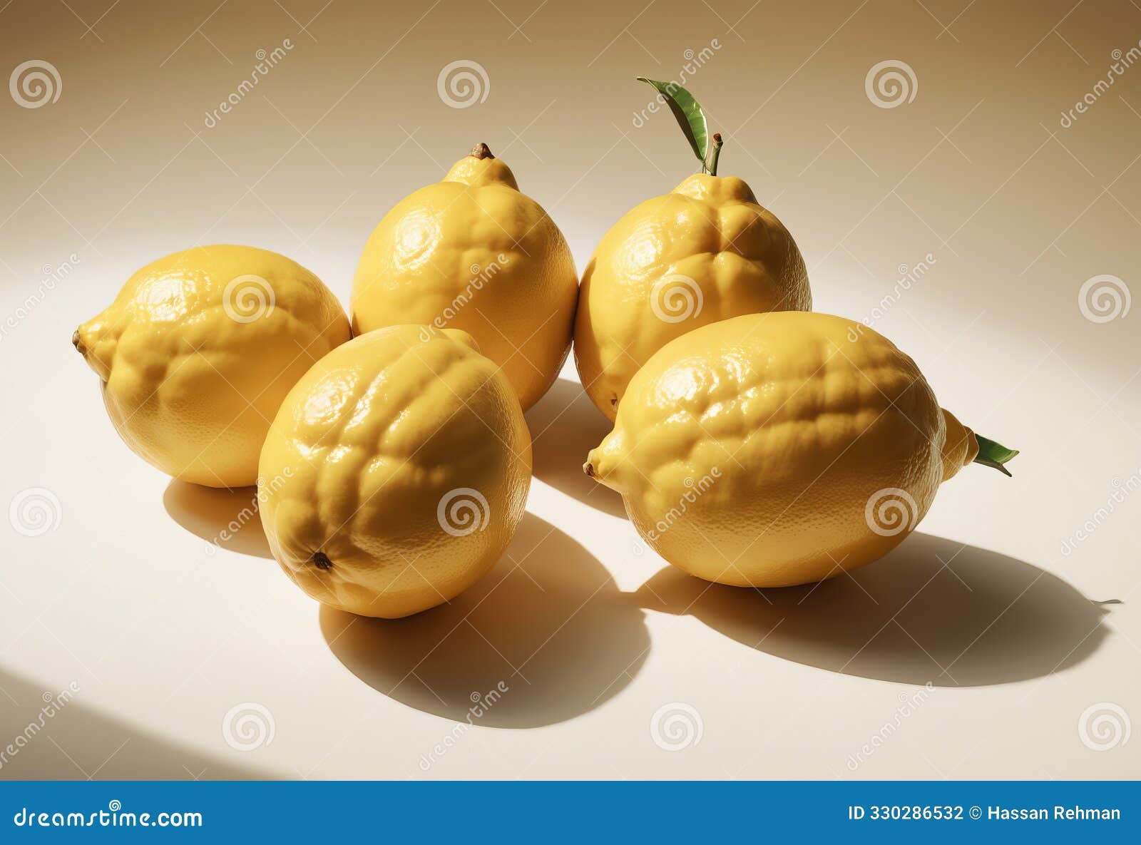 Three Lemons Isolated on White Background Stock Illustration ...