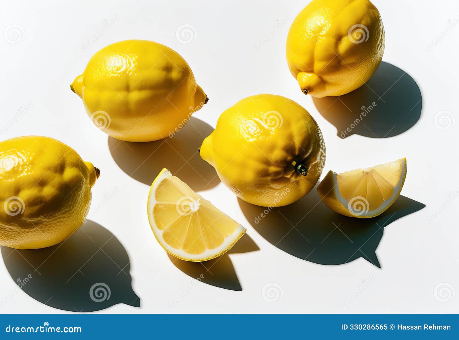 Three Lemons Isolated on White Background Stock Illustration ...