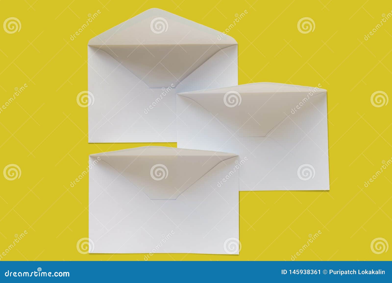 Three letter envelopes stock image. Image of object - 145938361