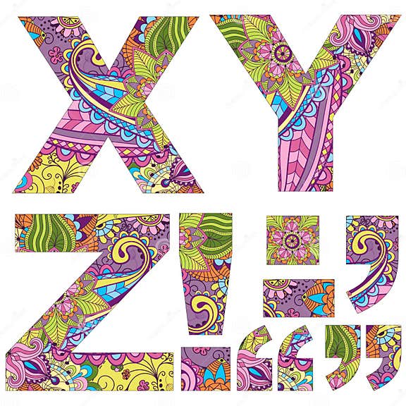 Three Letters of the English Alphabet Stock Vector - Illustration of ...