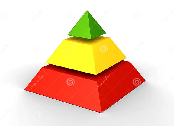 Three level pyramid stock illustration. Illustration of growth - 23855020