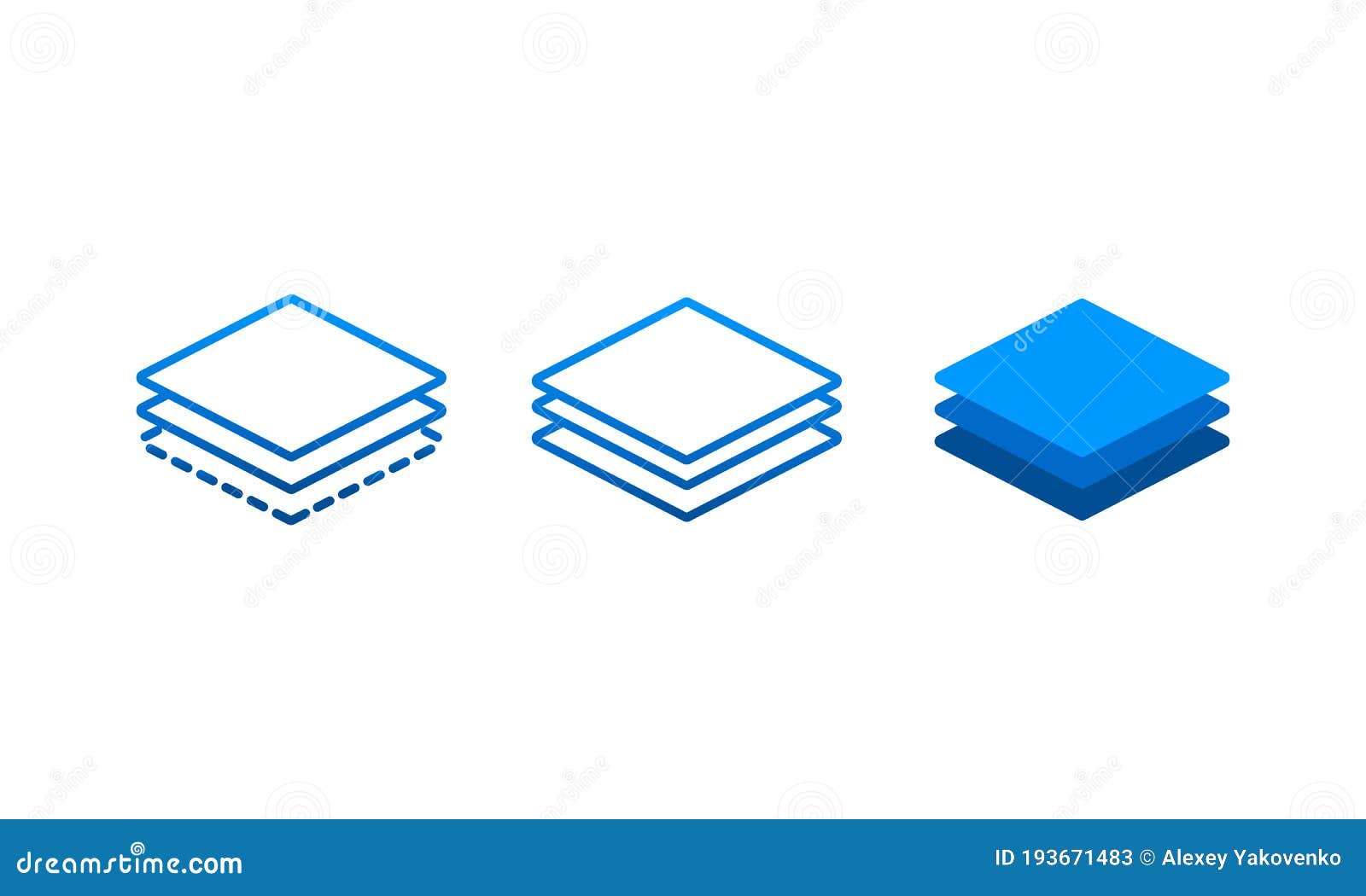 Three Levels Layers Icon. Vector on Isolated Background Stock Vector ...