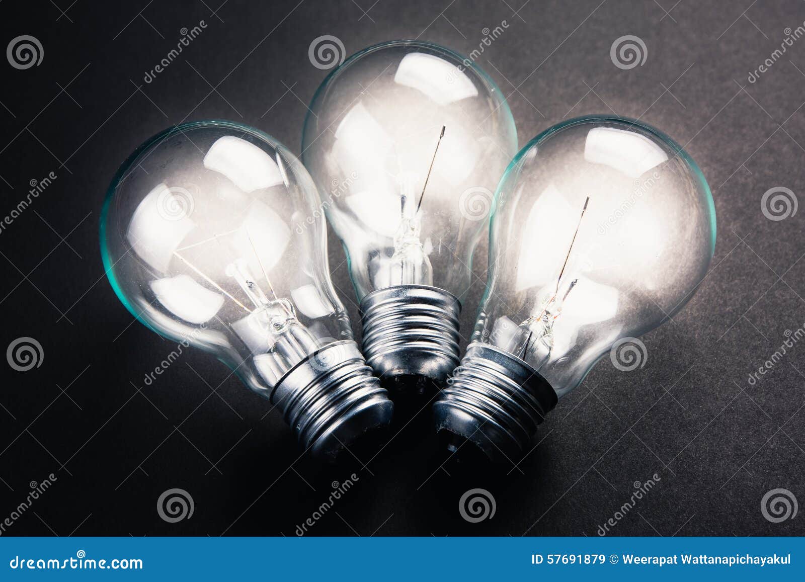 Three light bulbs stock image. Image of clever, imagination - 57691879