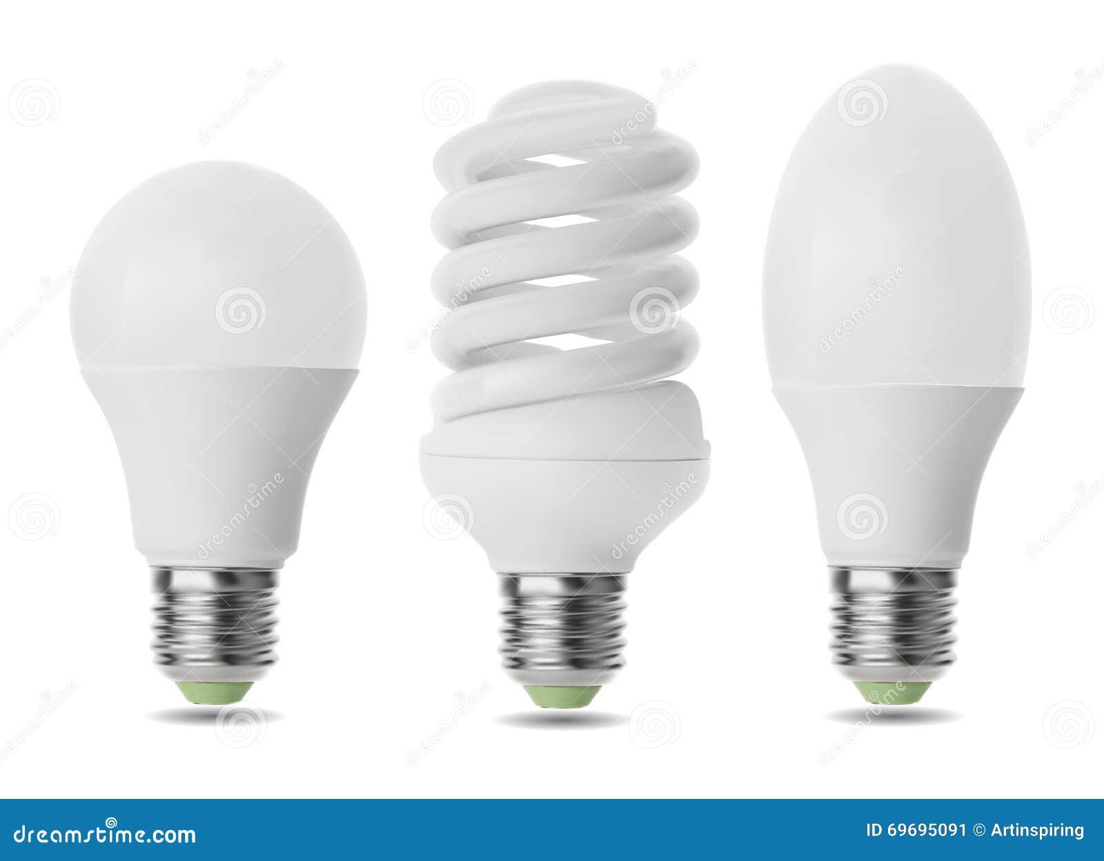 Three light bulbs. stock vector. Illustration of isolated - 69695091