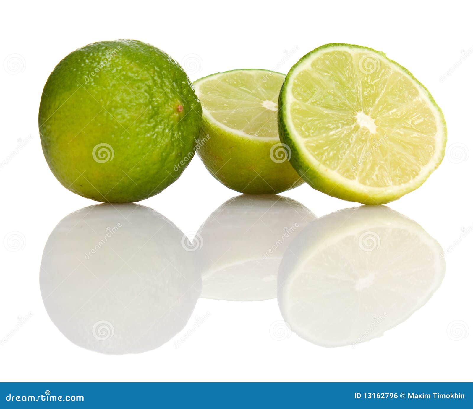 Three lime stock photo. Image of healthy, reflection - 13162796