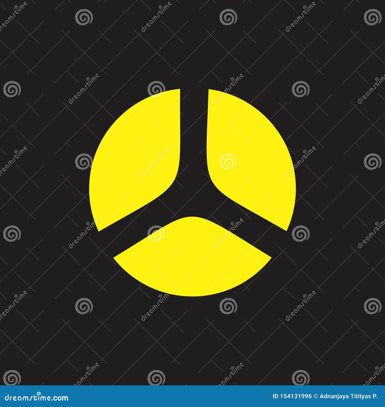 Three Line Circle Negative Space Logo Vector Stock Vector ...