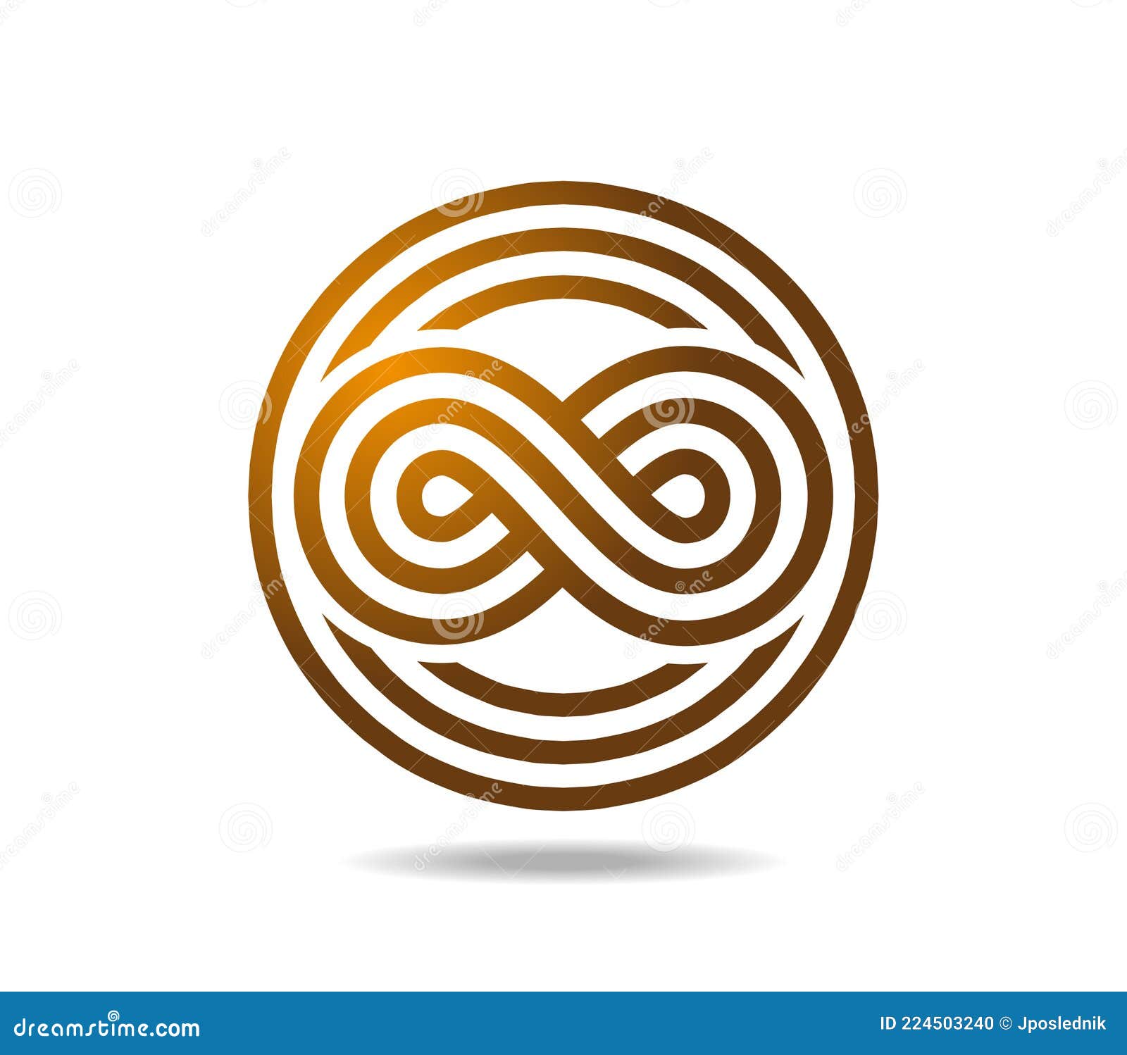 Mobius Loop Made Of Three Lines Inner One Undulating The Sign Of