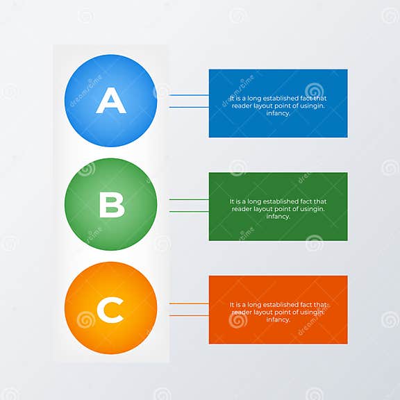 Three List Infographic Template Design. Business Concept Infograph with ...