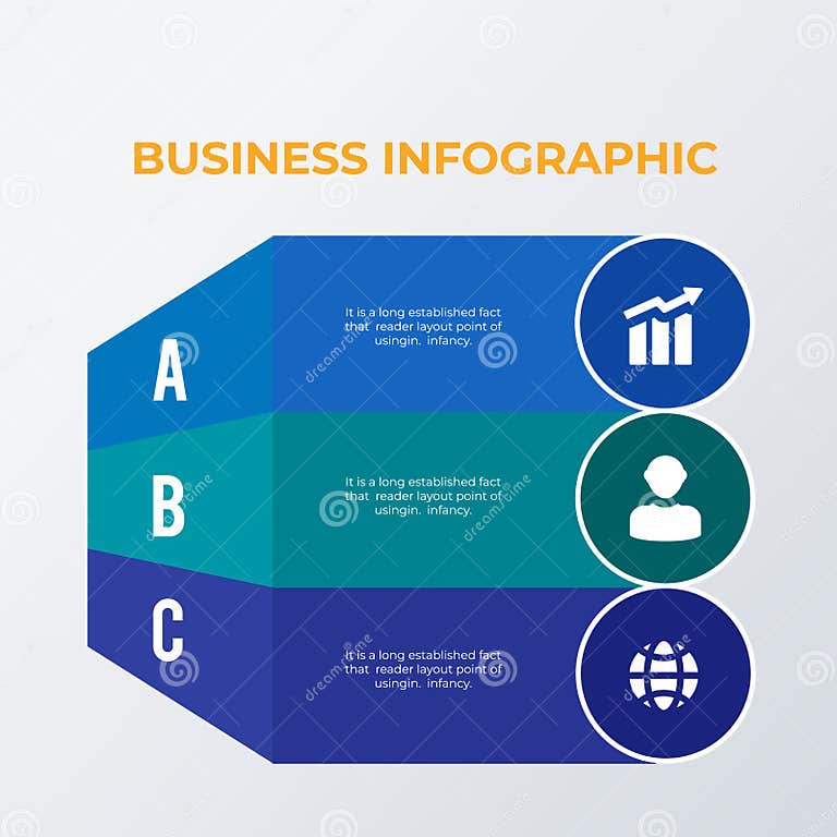 Three List Infographic Template Design. Business Concept Infograph with ...