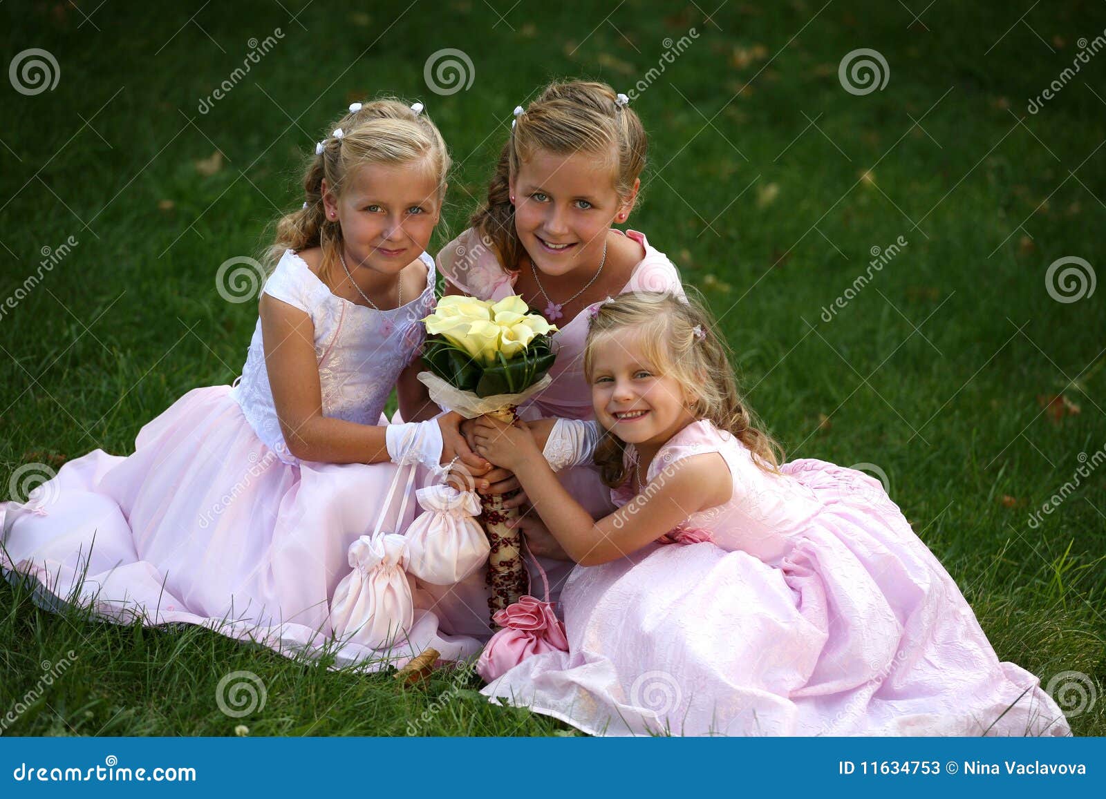 Three Little Girl Friends Royalty-Free Stock Photo | CartoonDealer.com ...