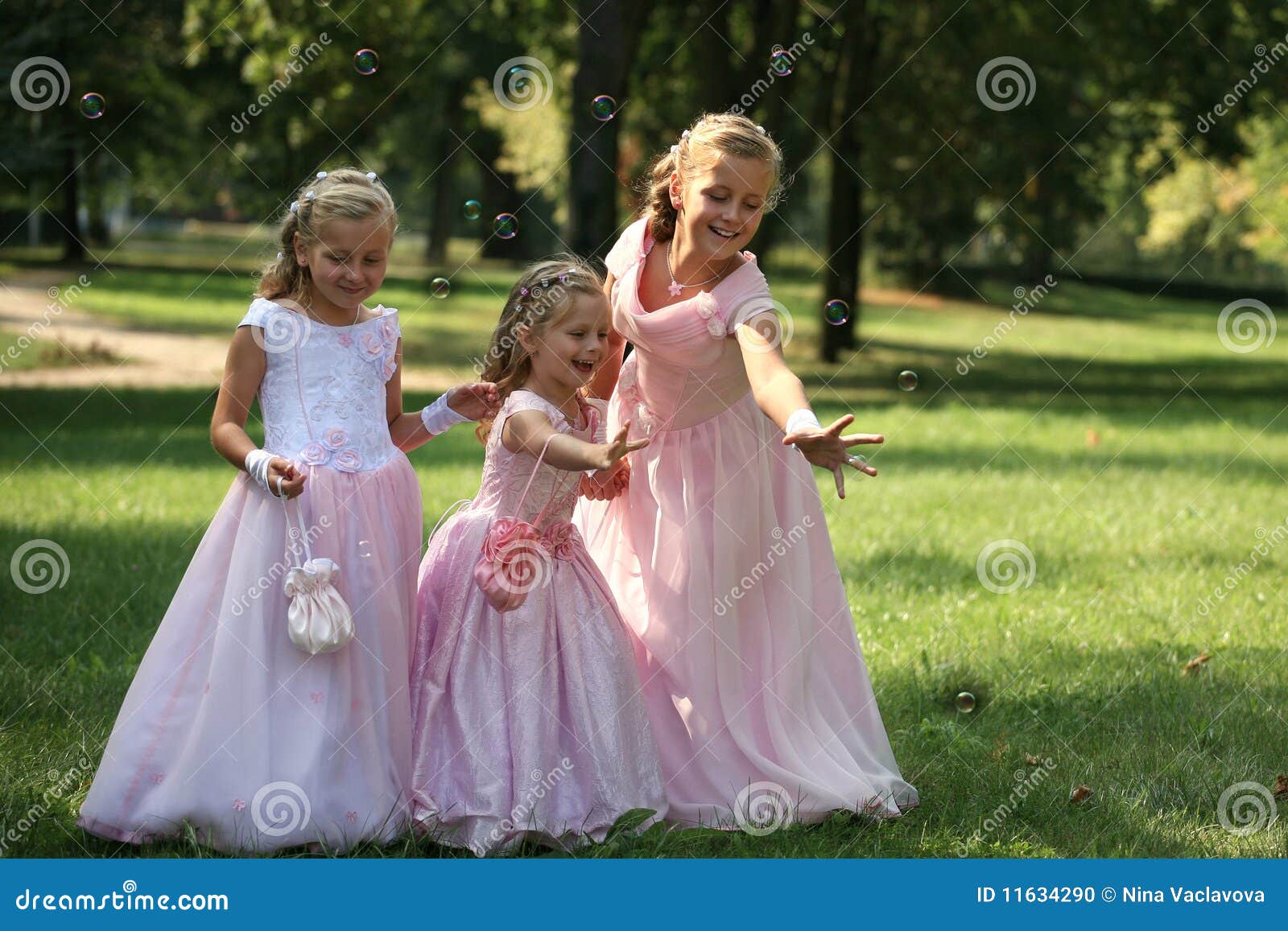 Three Little Girl Friends Royalty-Free Stock Photo | CartoonDealer.com ...