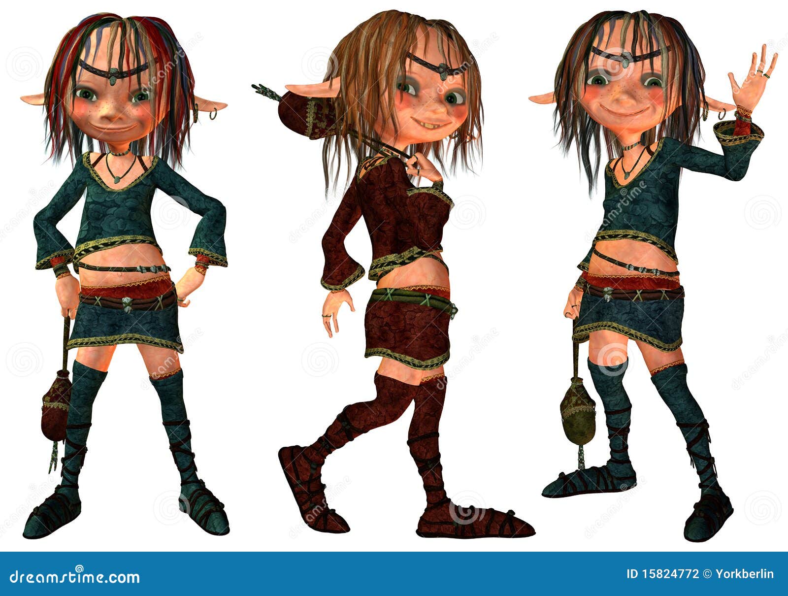 Three little fairy girl stock illustration. Illustration of girl - 15824772