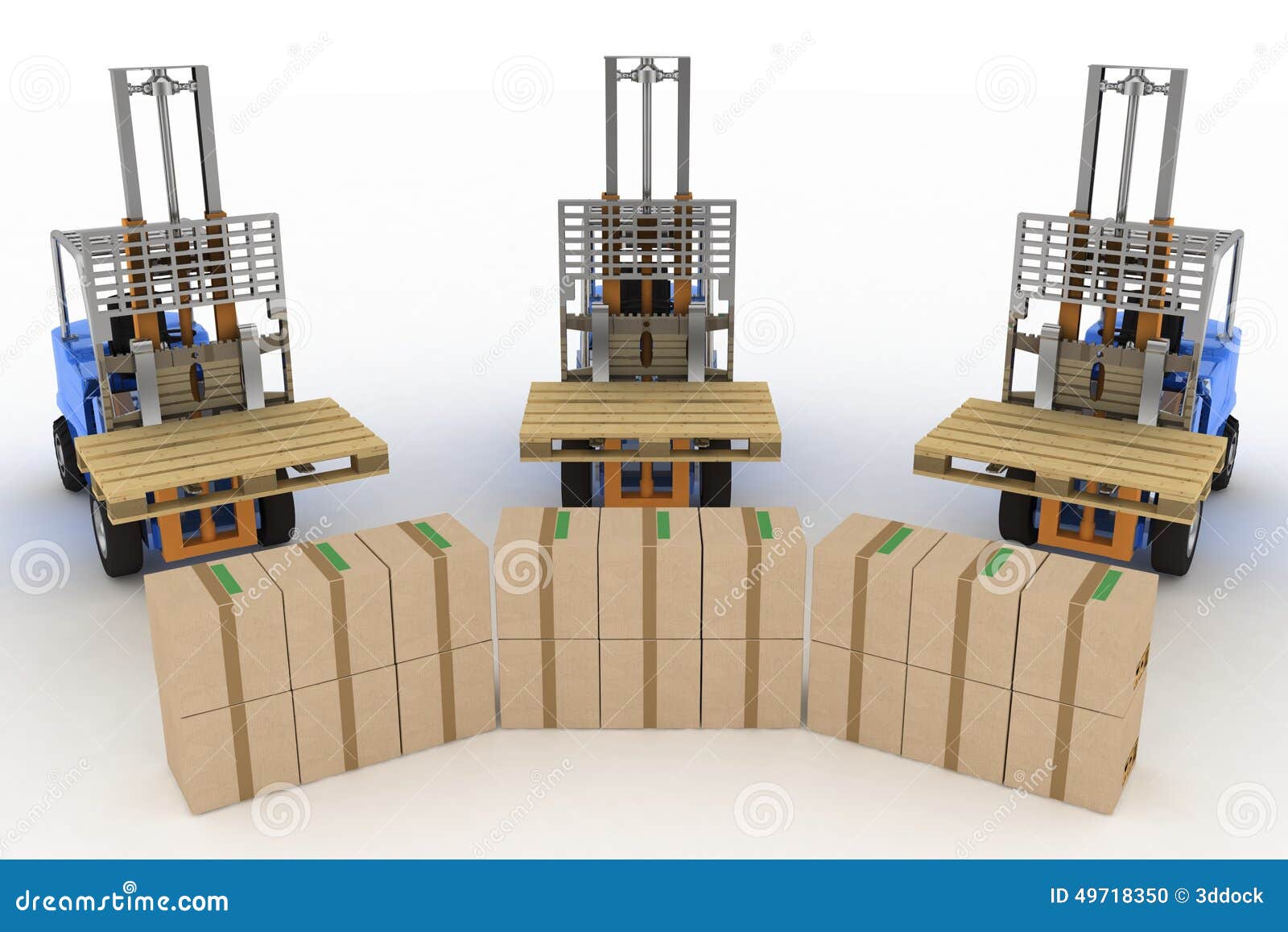 Three Loaders With Cargo Stock Photography | CartoonDealer.com #49717970