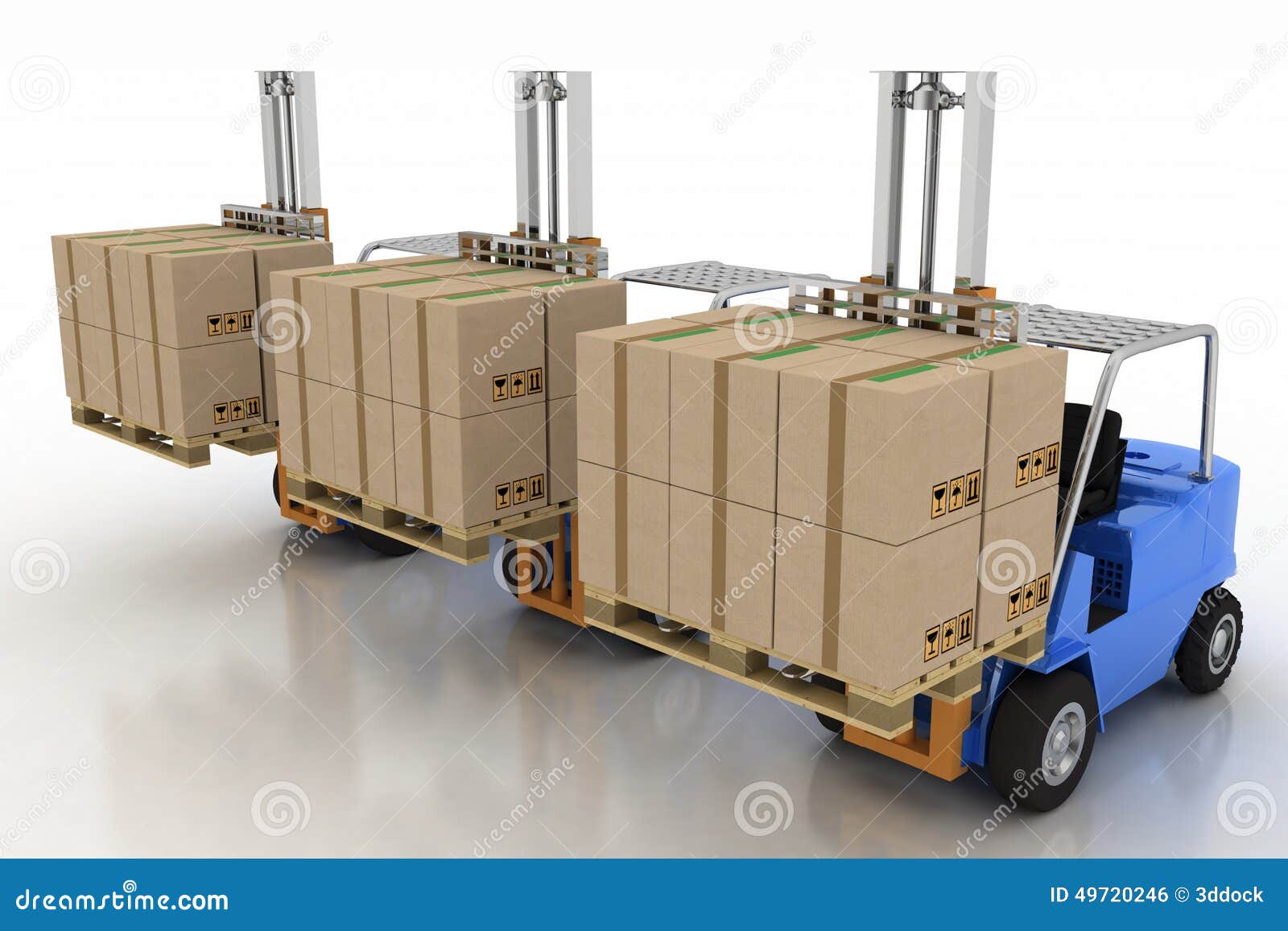 Three Loaders With Cargo Stock Photography | CartoonDealer.com #49717970