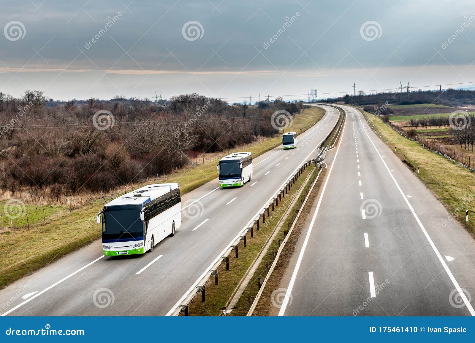 Three Local Line Buses in Line Traveling on a Highway Editorial Image ...