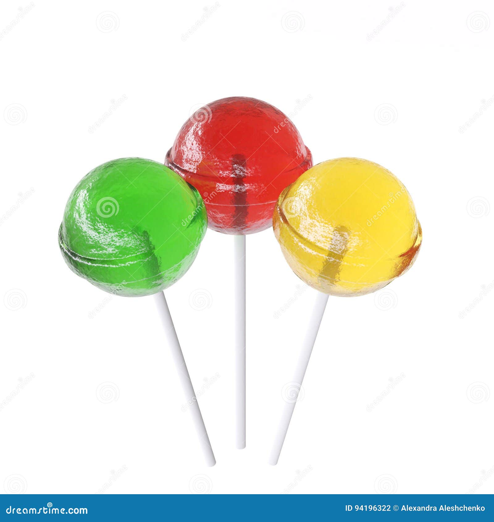 Three lollipops stock illustration. Illustration of lollipop - 94196322