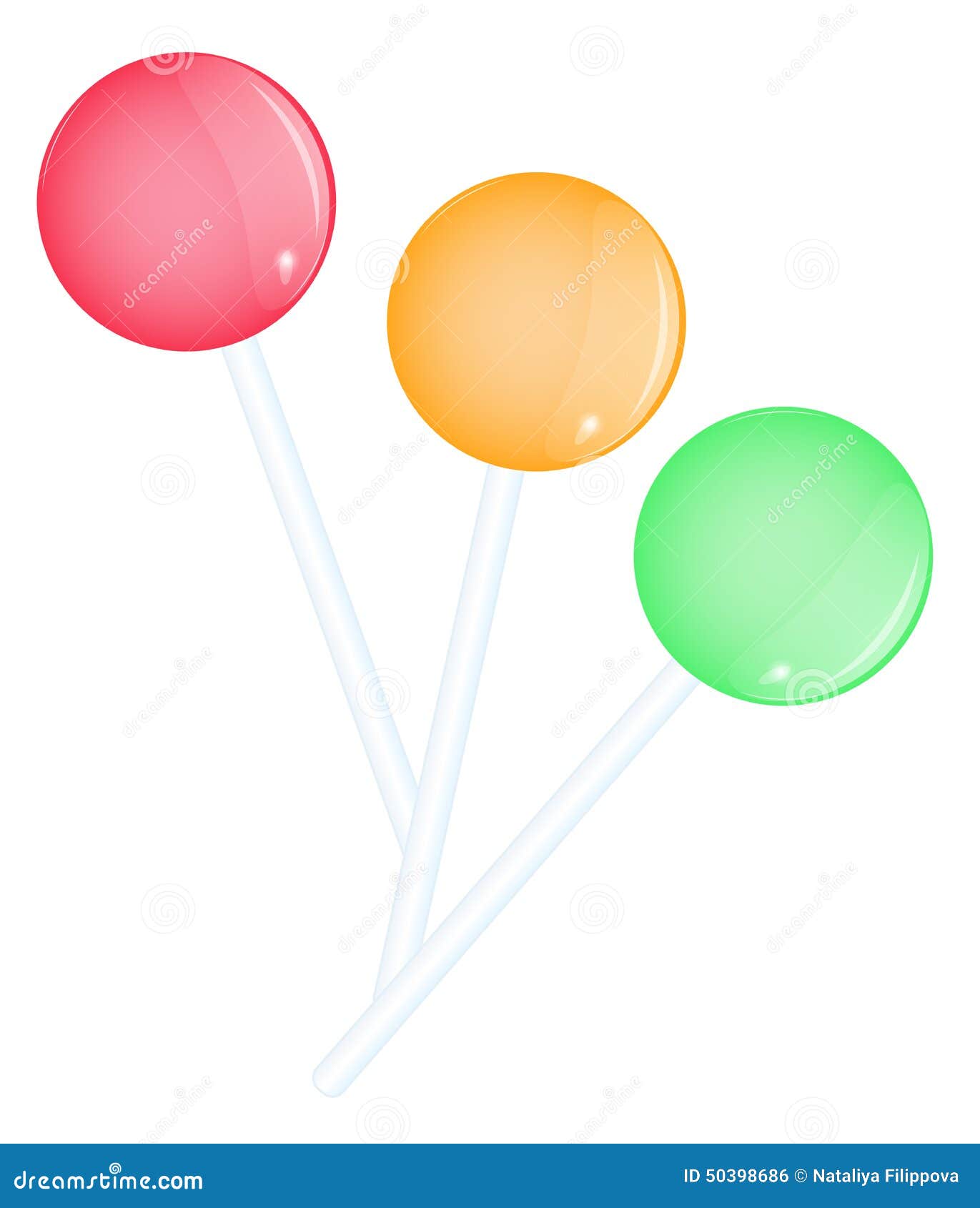 Three lollipops stock vector. Illustration of candy, lolly - 50398686