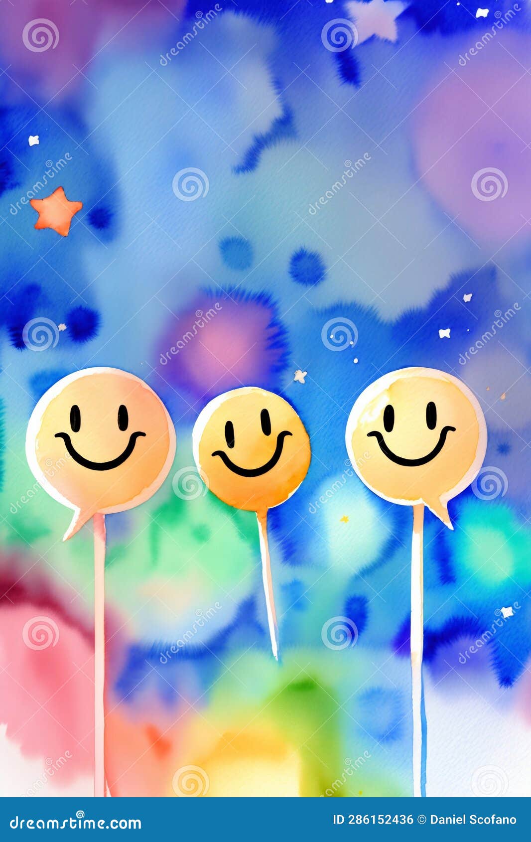 Three Lollipops with Faces Drawn on Them. Generative AI Stock ...