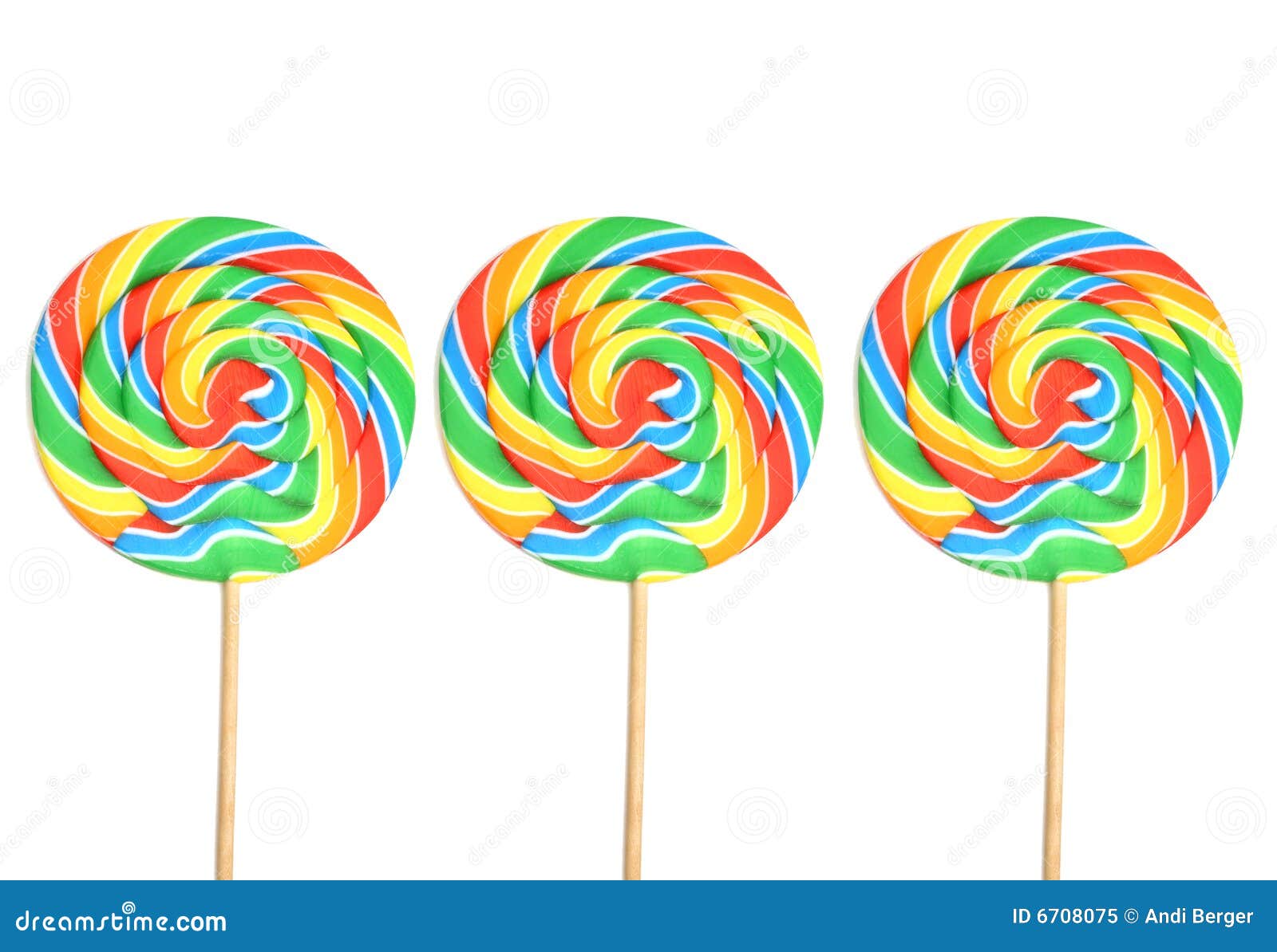 Three Lollipops Isolated on White Stock Image - Image of food, three ...