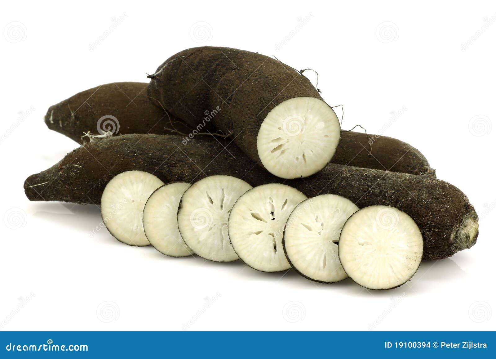 Three Long Black Winter Radishes Stock Photo - Image of slices, sharp ...
