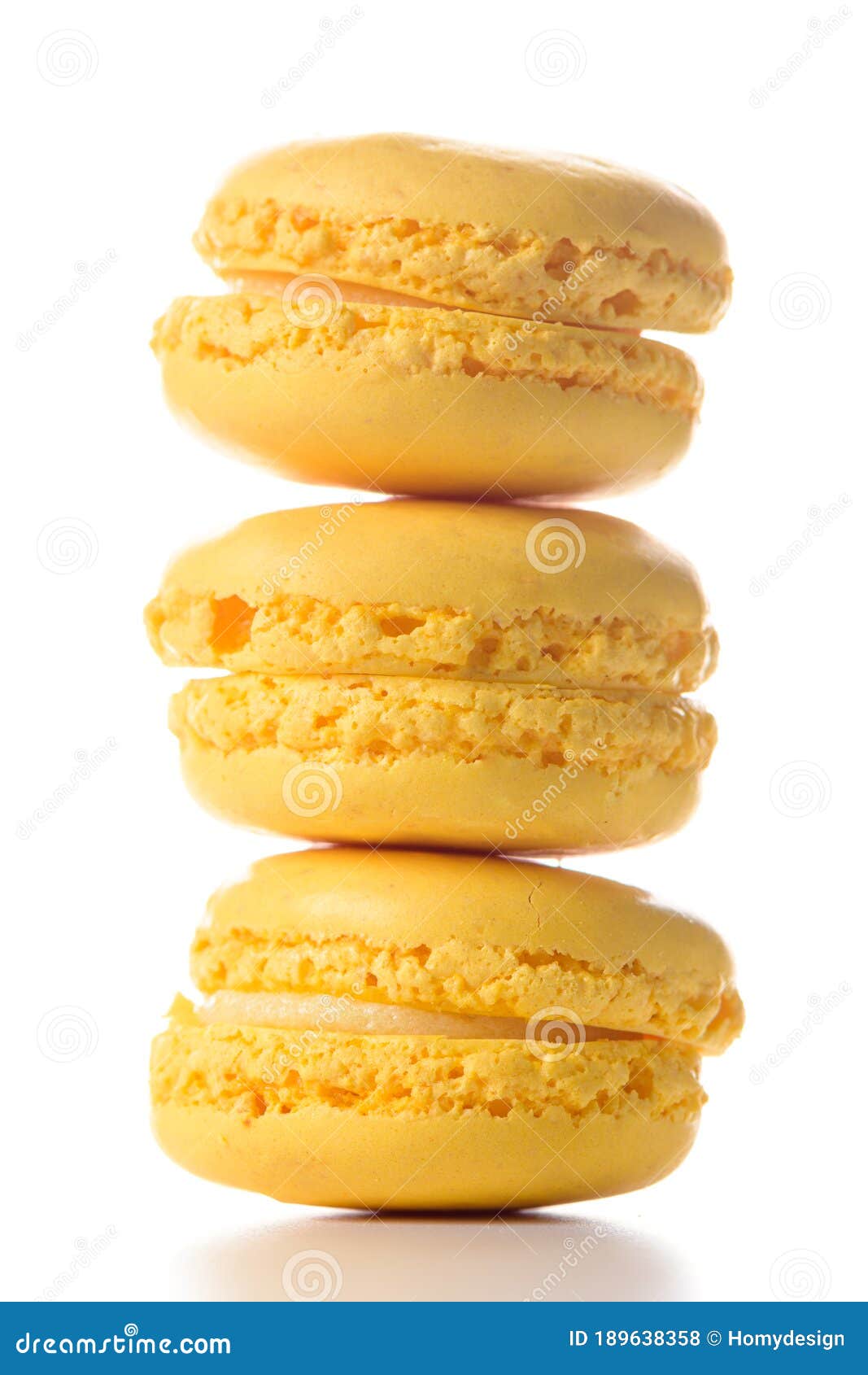 Three Macaroons Standing on Top of Each Other Stock Photo - Image of ...