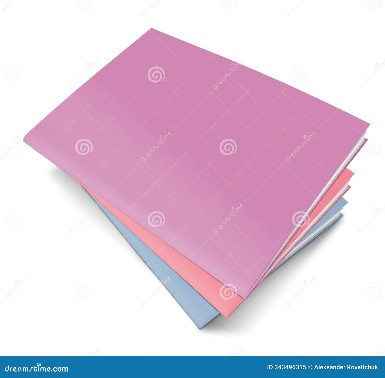 Three Magazine Blank Template Color For Presentation Layouts And Design ...