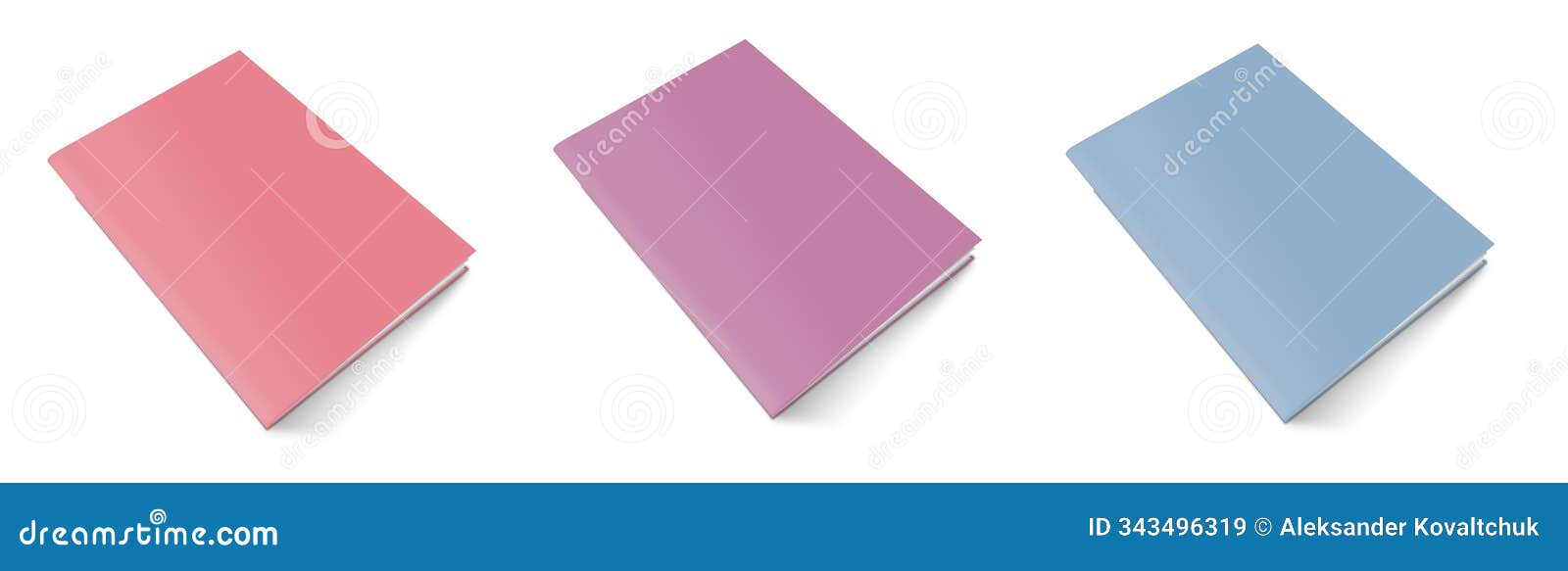 Three Magazine Blank Template Color For Presentation Layouts And Design ...