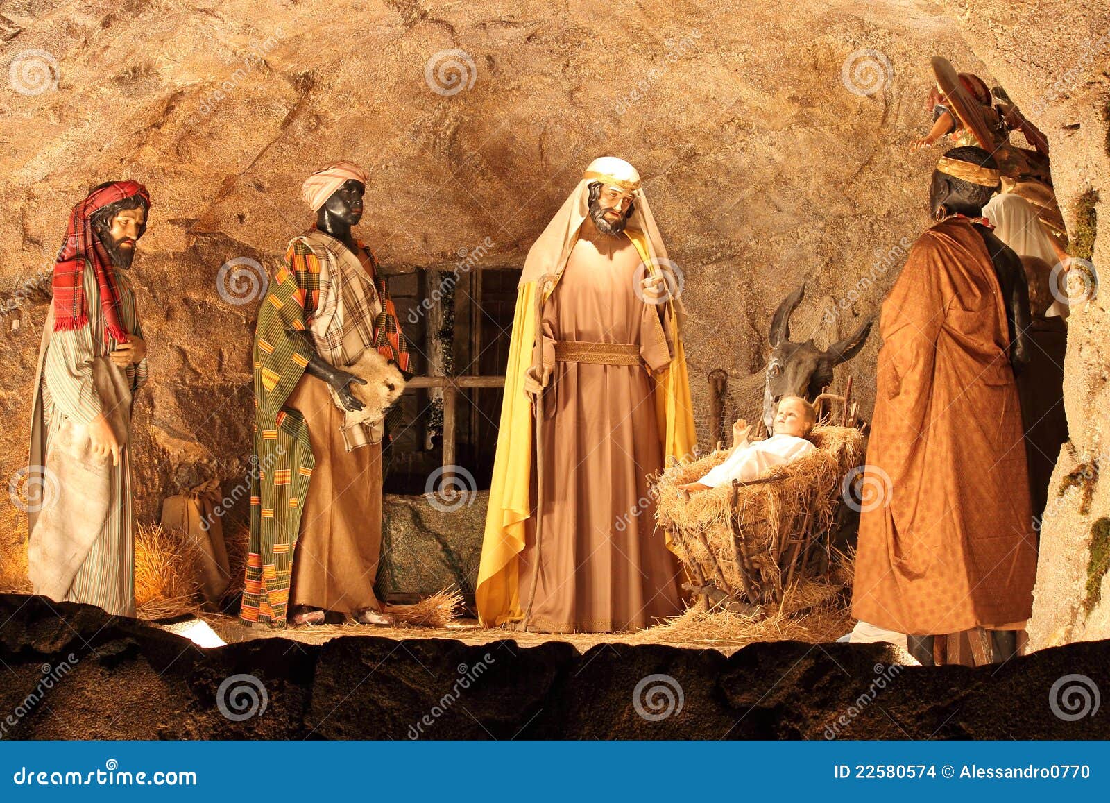 Three Magi and Jesus Christ Scene Editorial Stock Image - Image of ...