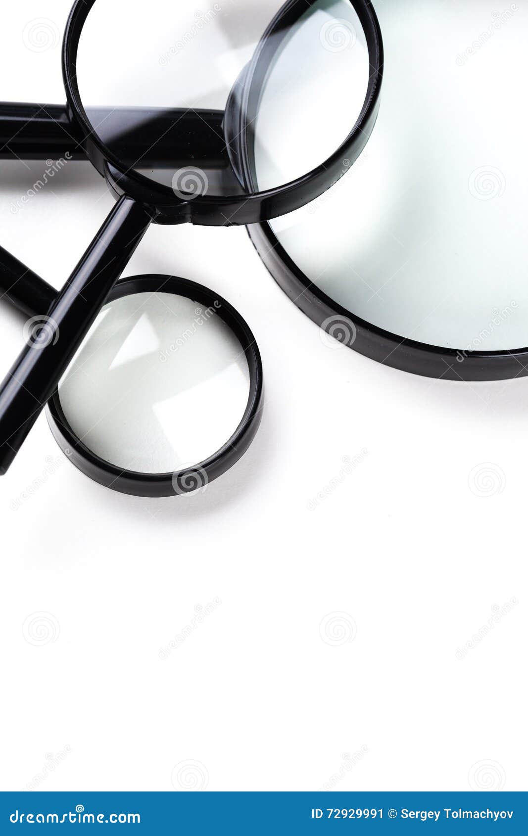 Three magnifiers stock image. Image of handle, closeup - 72929991