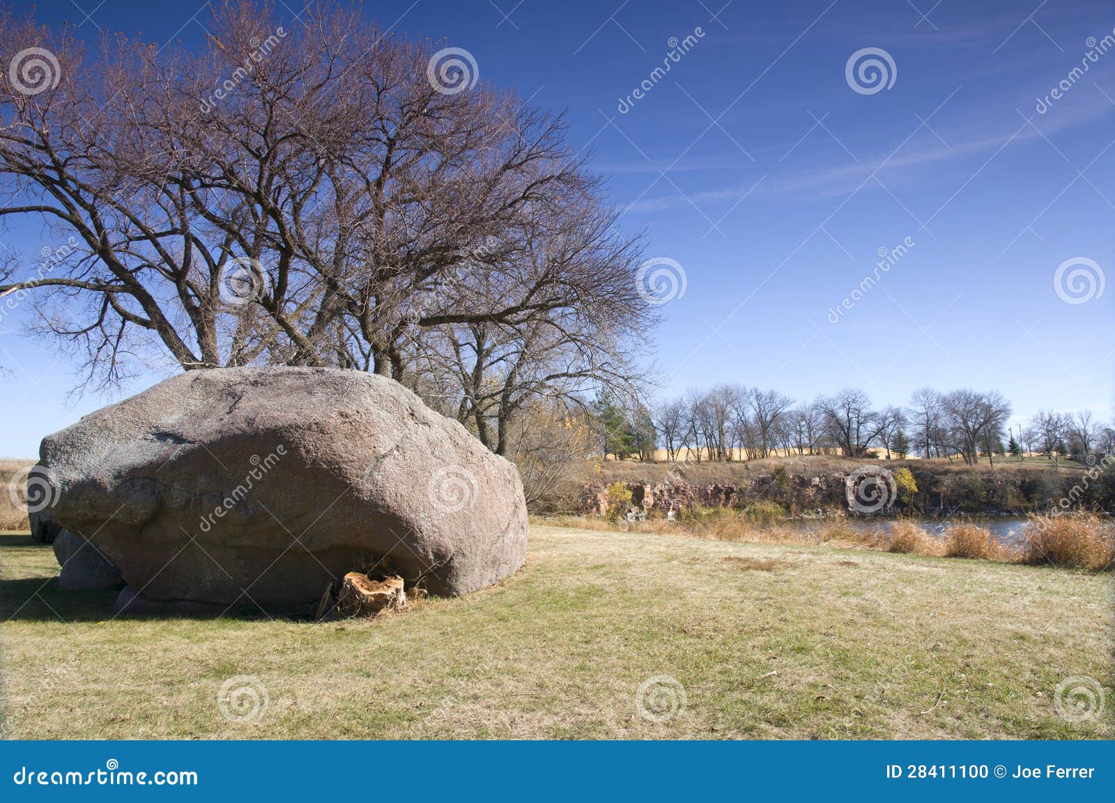 Three Maidens Boulders and Quarry at Pipestone Stock Photo - Image of ...