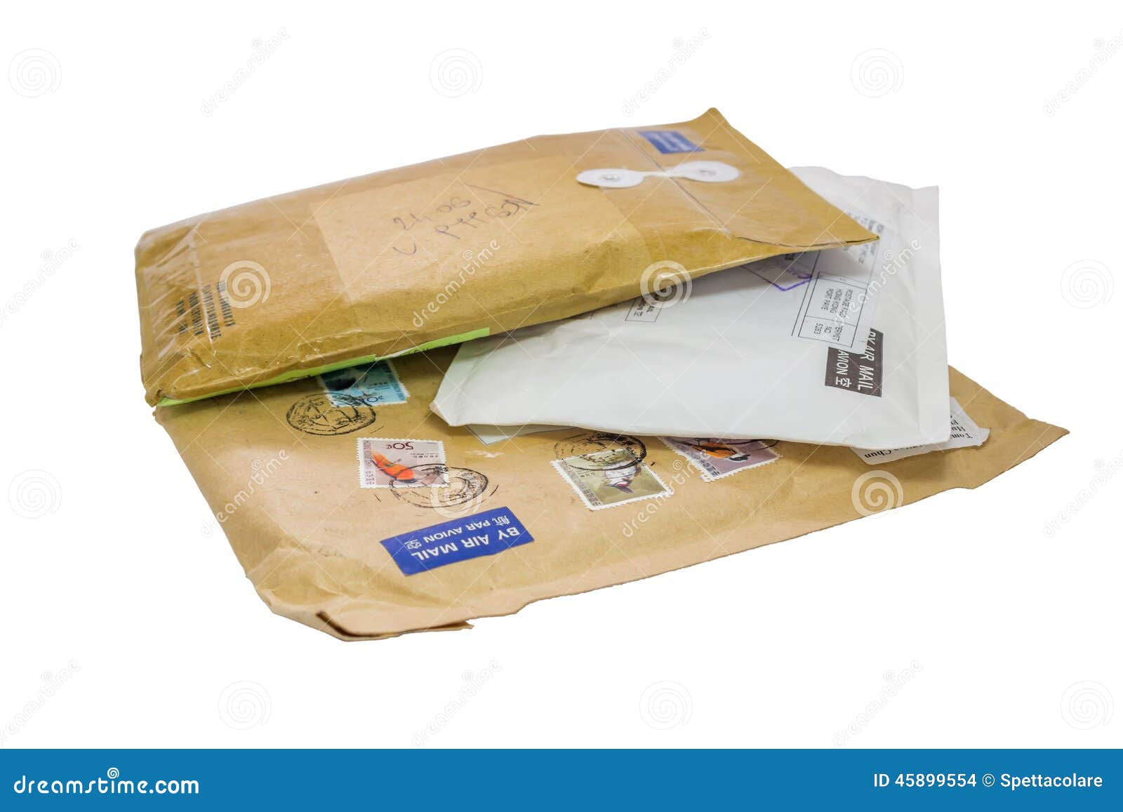 Three mail package stock photo. Image of market, mail - 45899554