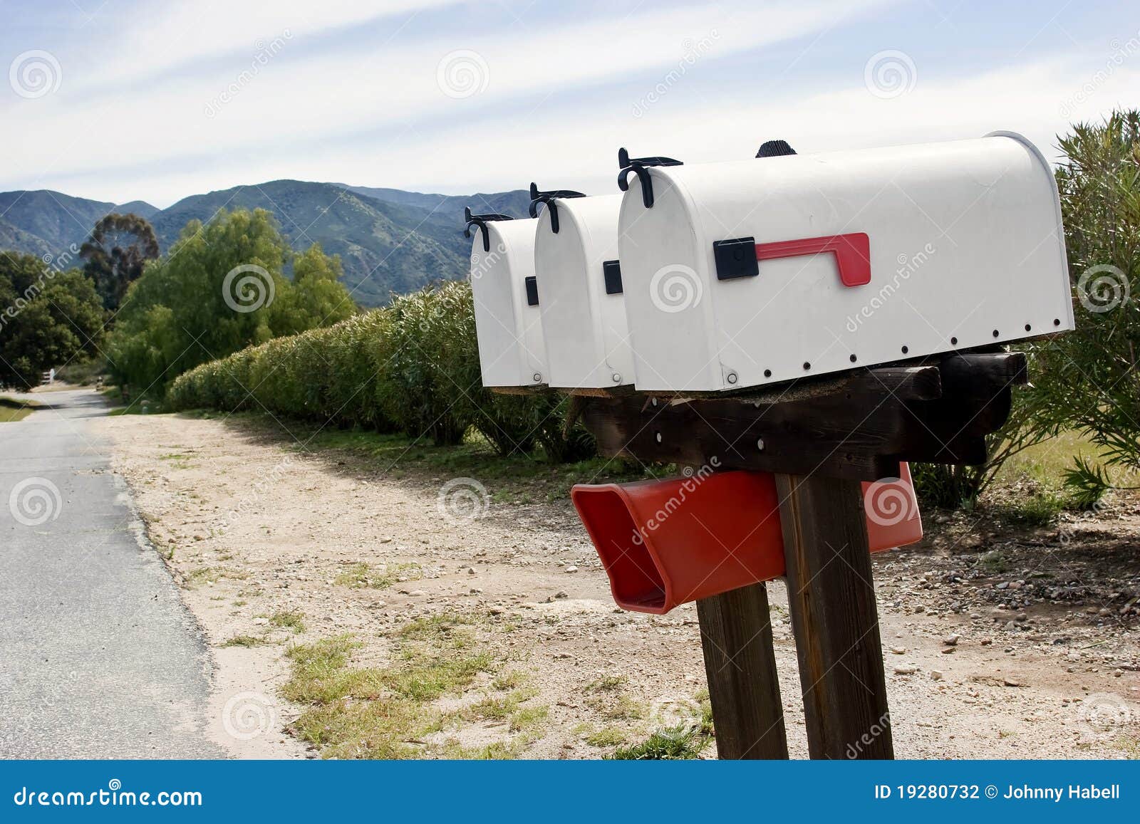 Three Mailboxes stock photo. Image of community, message - 19280732