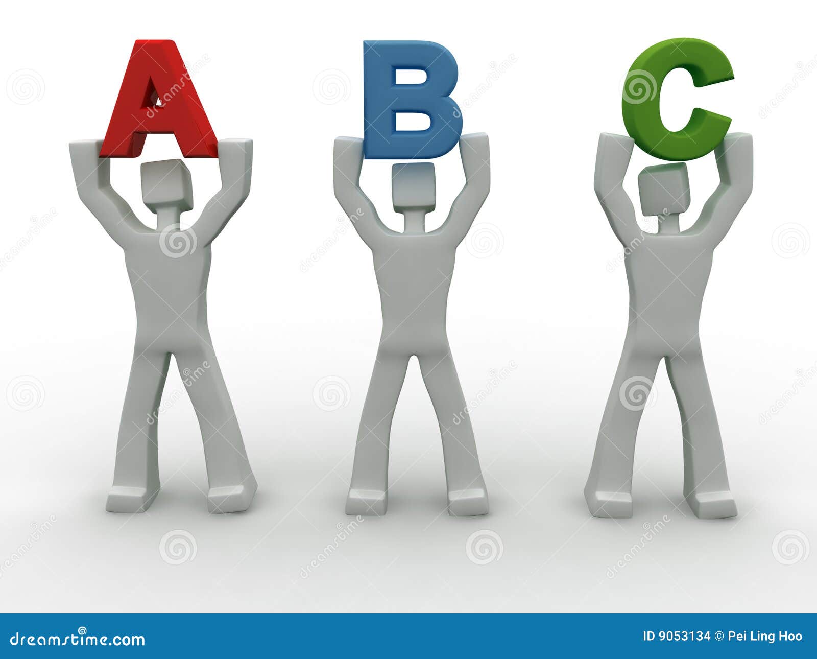 Three man lifting ABC stock illustration. Illustration of english - 9053134