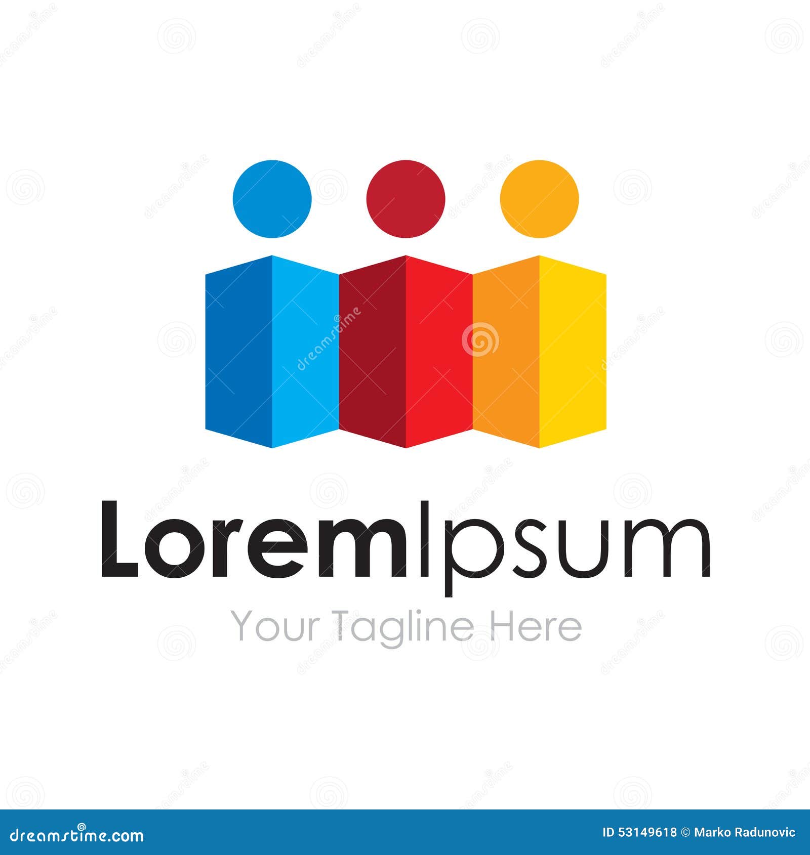 Three Man Standing Alone Isolated Simple Business Icon Logo Stock ...