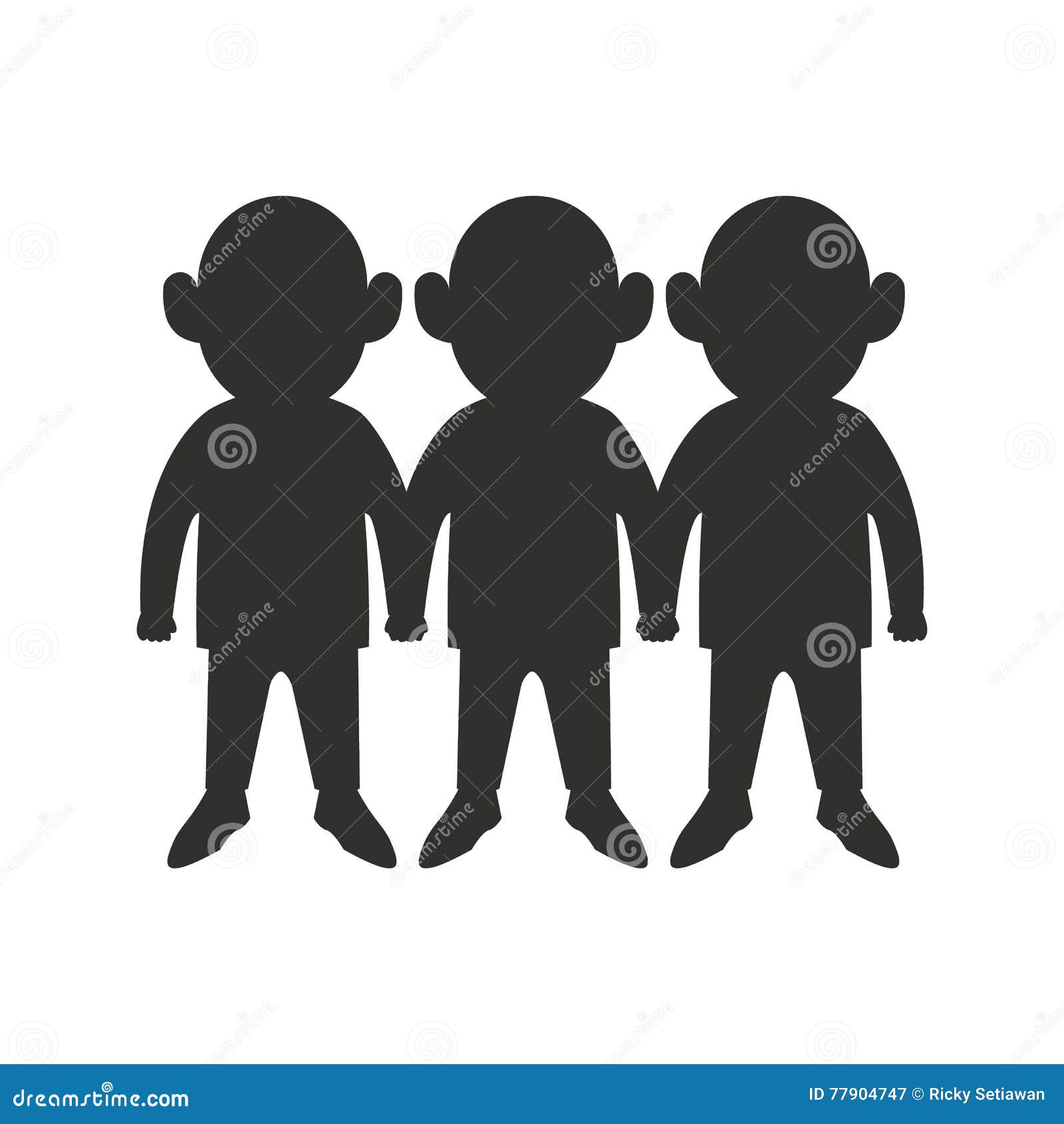 Three Man Standing in Unity Stock Vector - Illustration of design ...