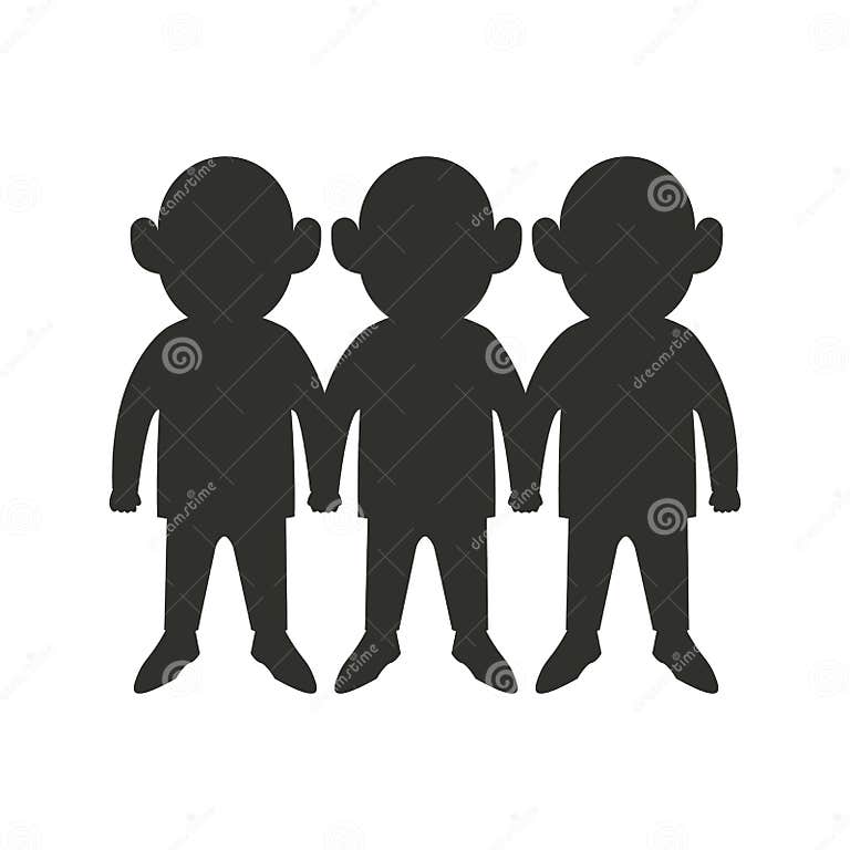 Three Man Standing in Unity Stock Vector - Illustration of design ...