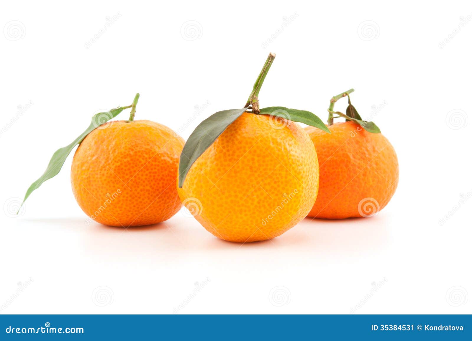 Three Mandarins or Tangerines with Leaves Stock Image - Image of nature ...