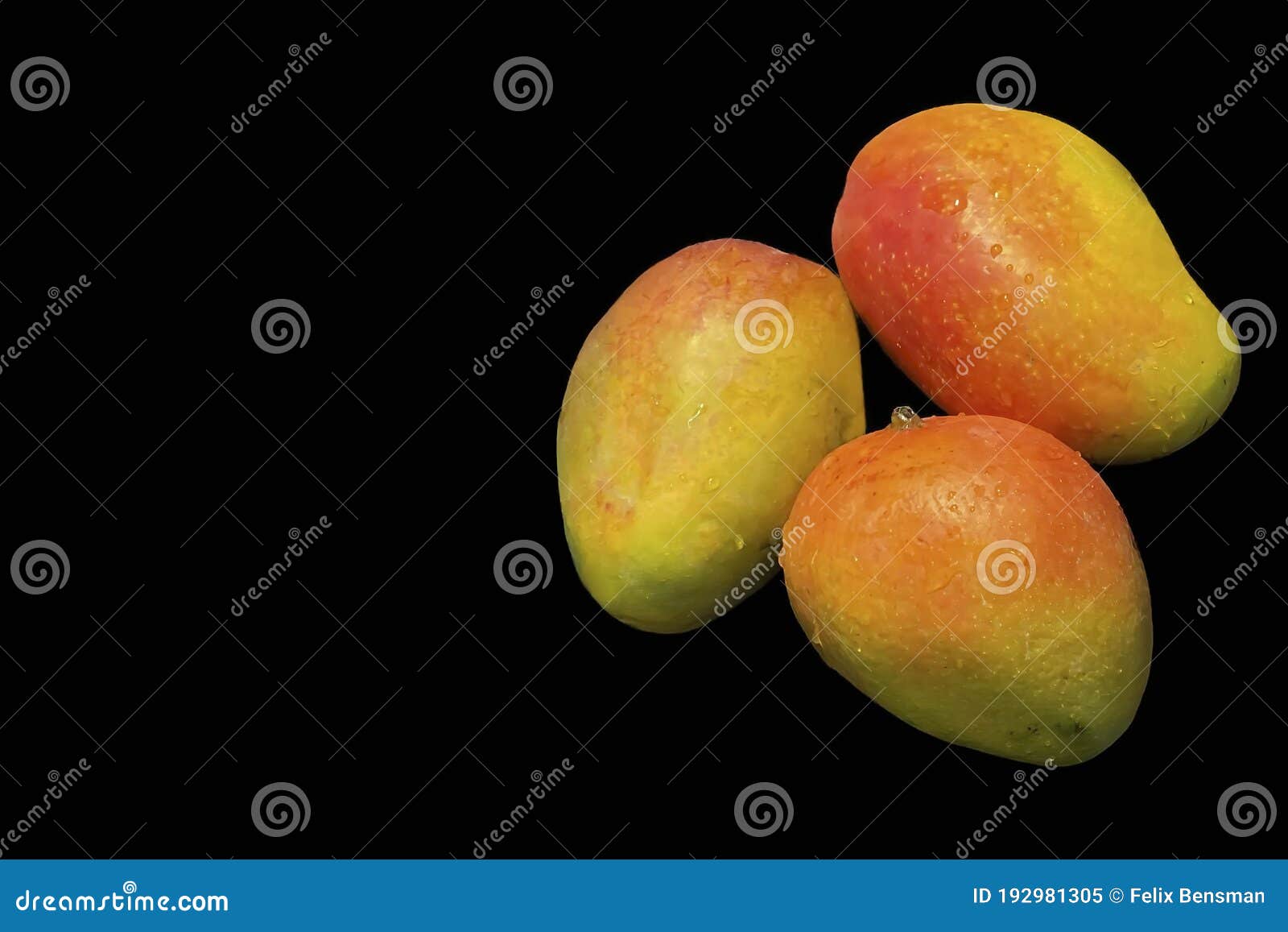 Three Mango On Wooden Royalty-Free Stock Image | CartoonDealer.com ...