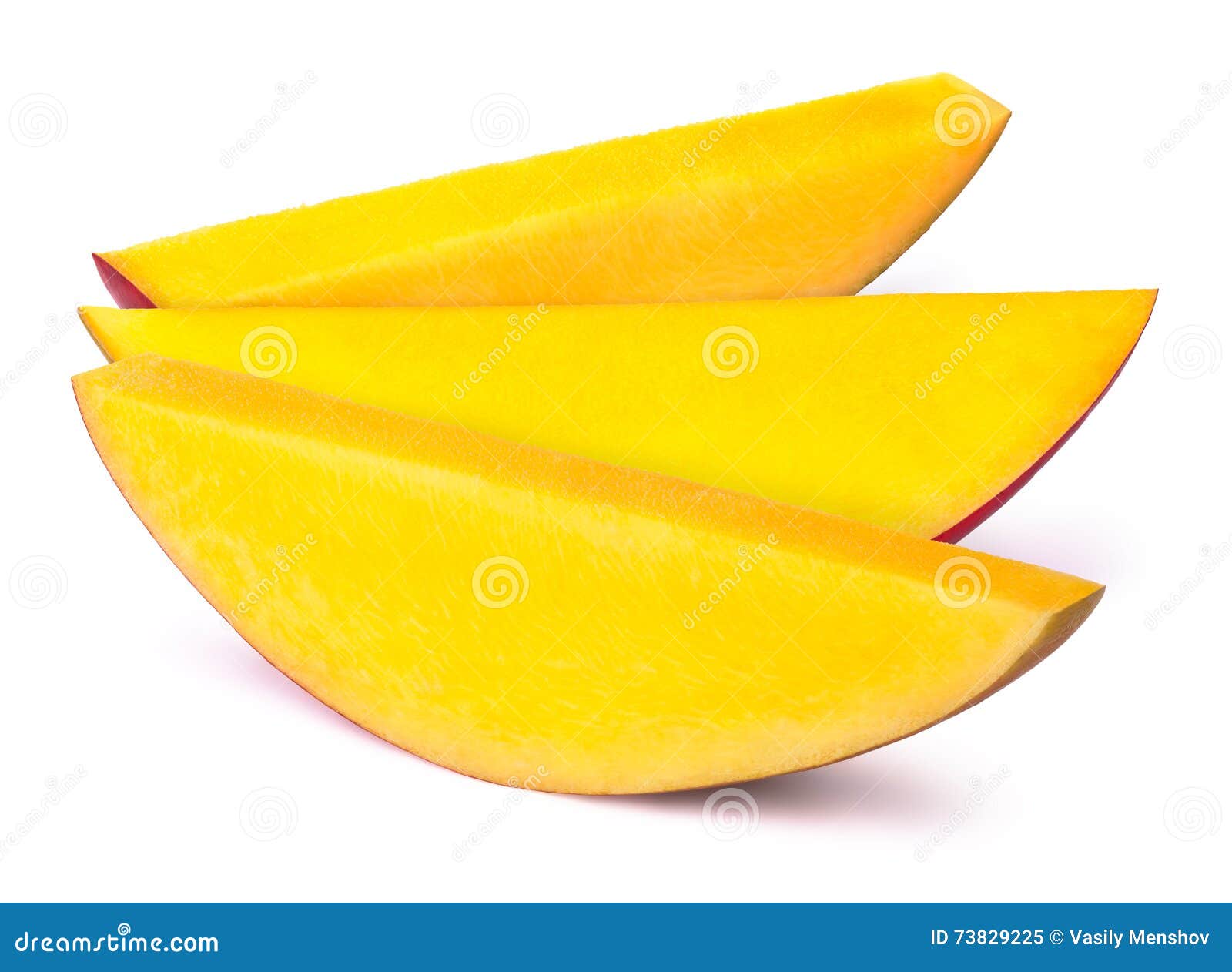 Three Mango Slices Isolated Stock Image - Image of ripe, cutout: 73829225