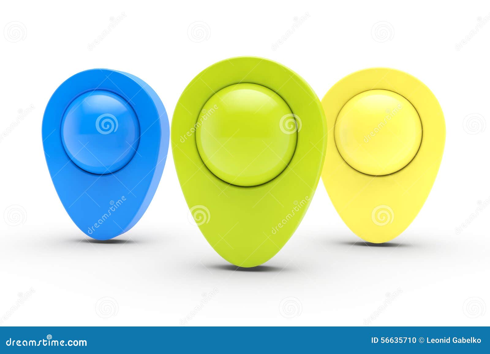 Three map points stock illustration. Illustration of arrow - 56635710