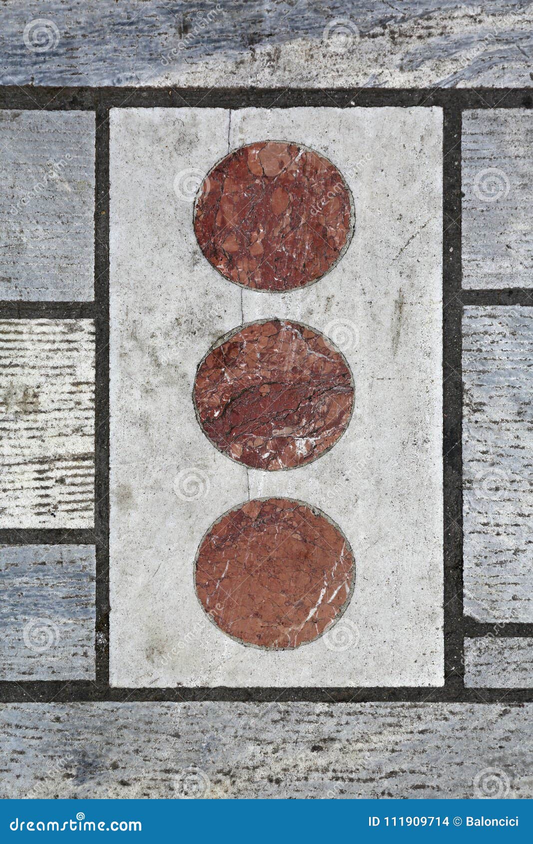 Marble Tile Circles stock photo. Image of pavement, stone - 111909714