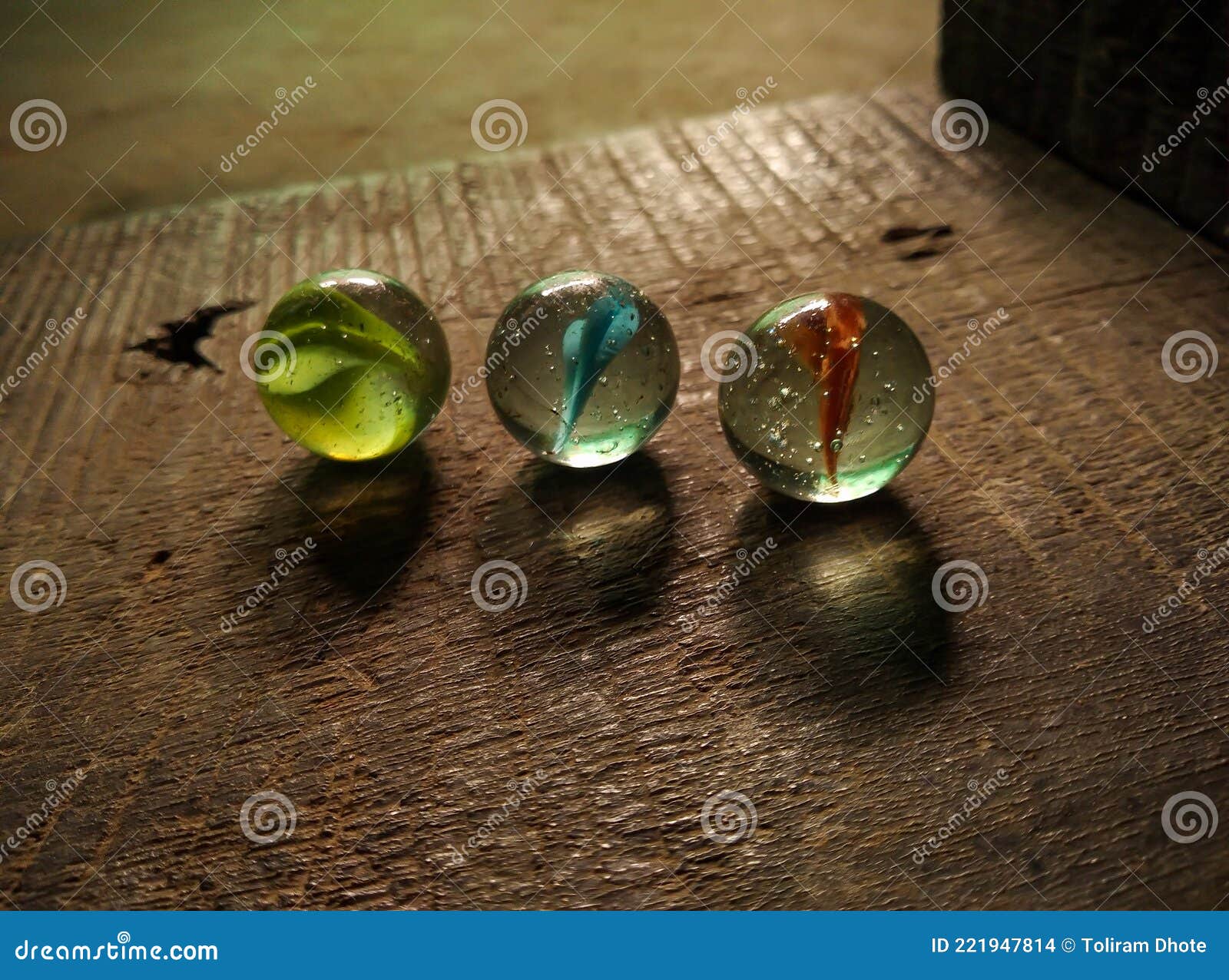 Three Marbles are Kept Over Here. Stock Photo - Image of marbles, three ...